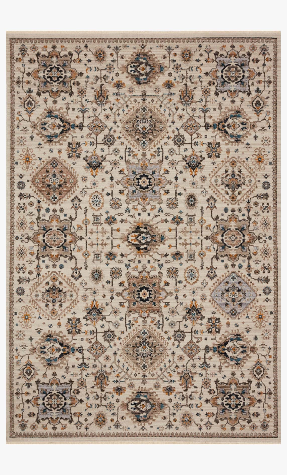 Loloi Area Rugs Leigh Rug LEI-02 Ivory/Taupe - Norwood Furniture