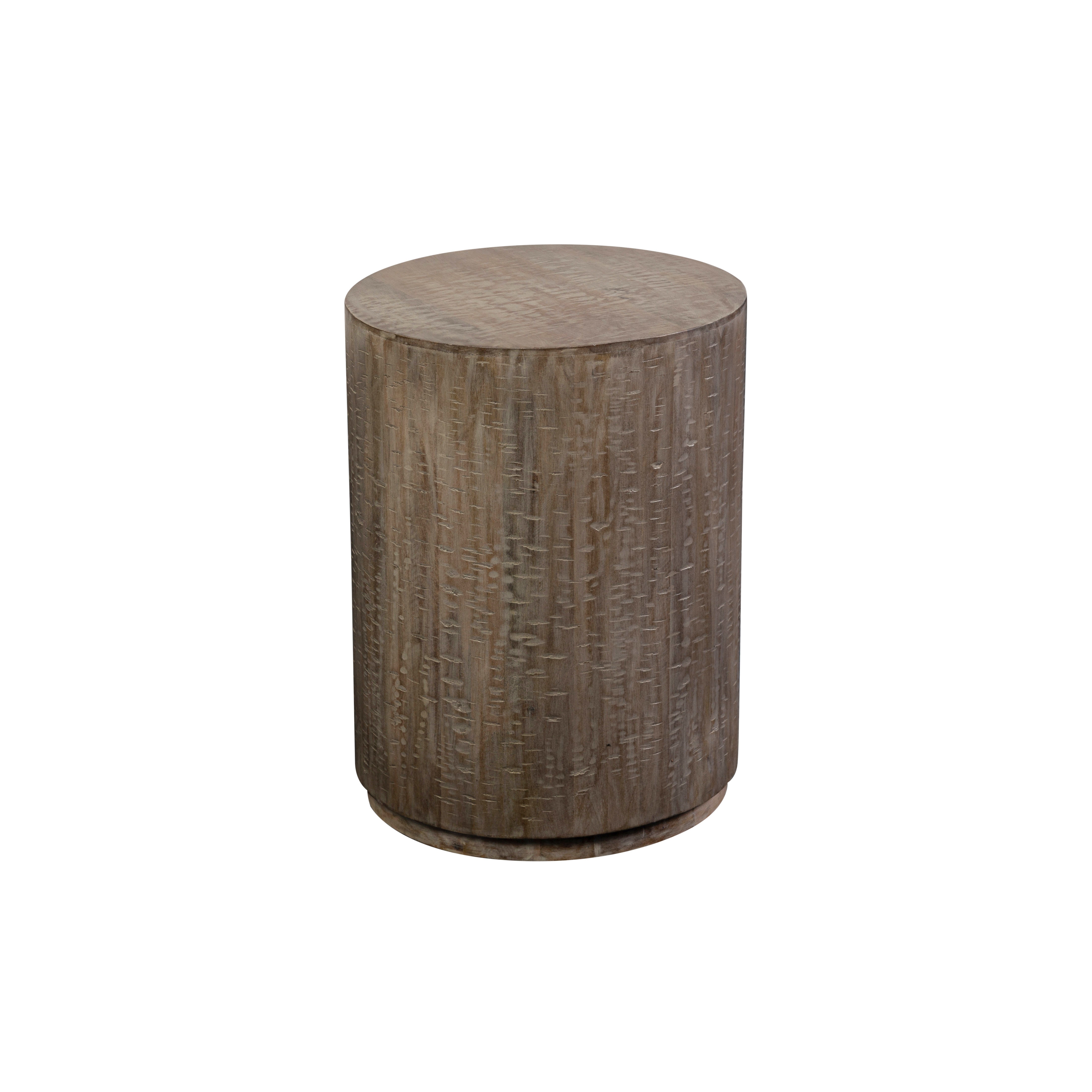 Round Drum End Table