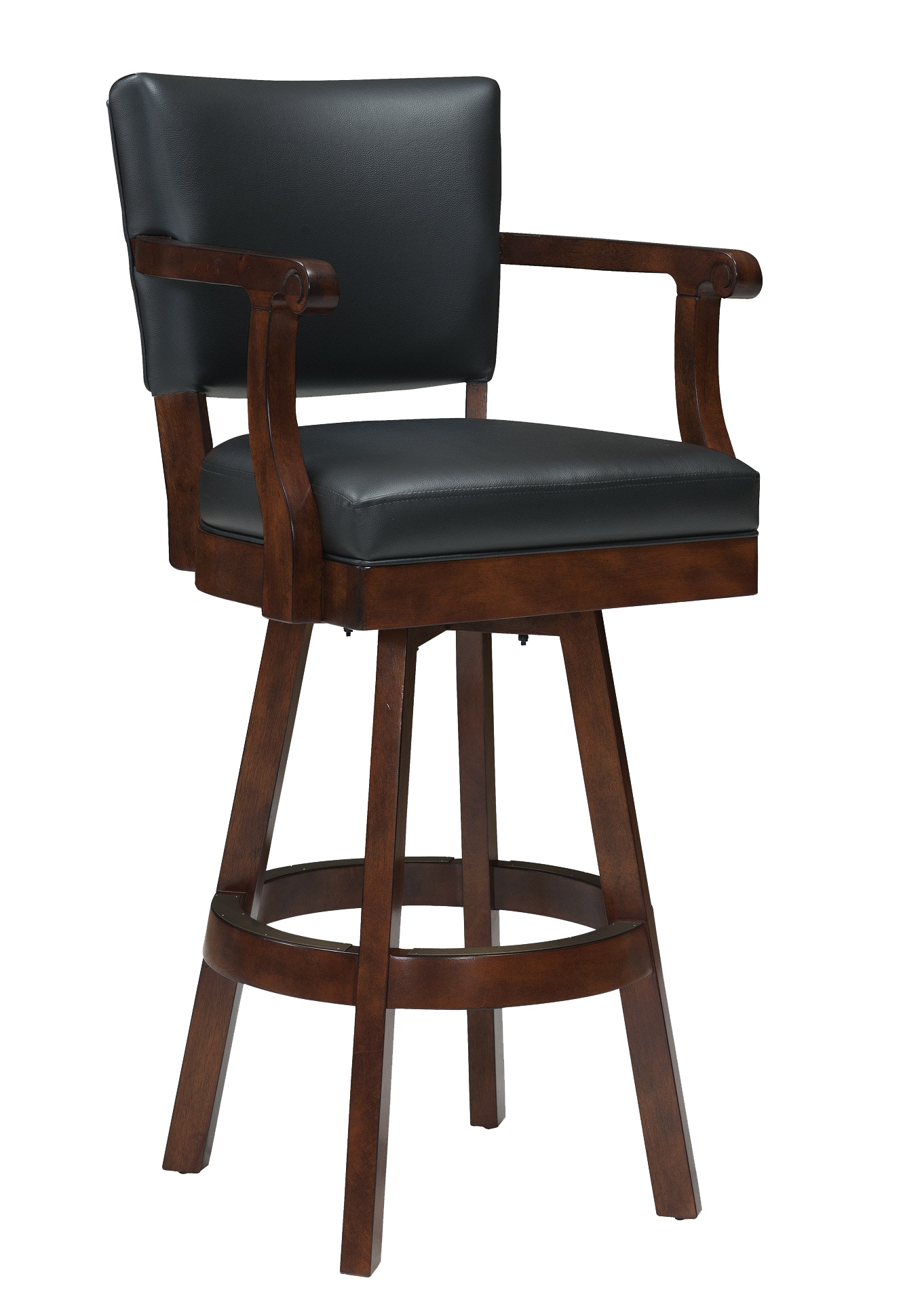 Legacy Billiards Bar and Game Room Stool Classic Backed with Arms ...