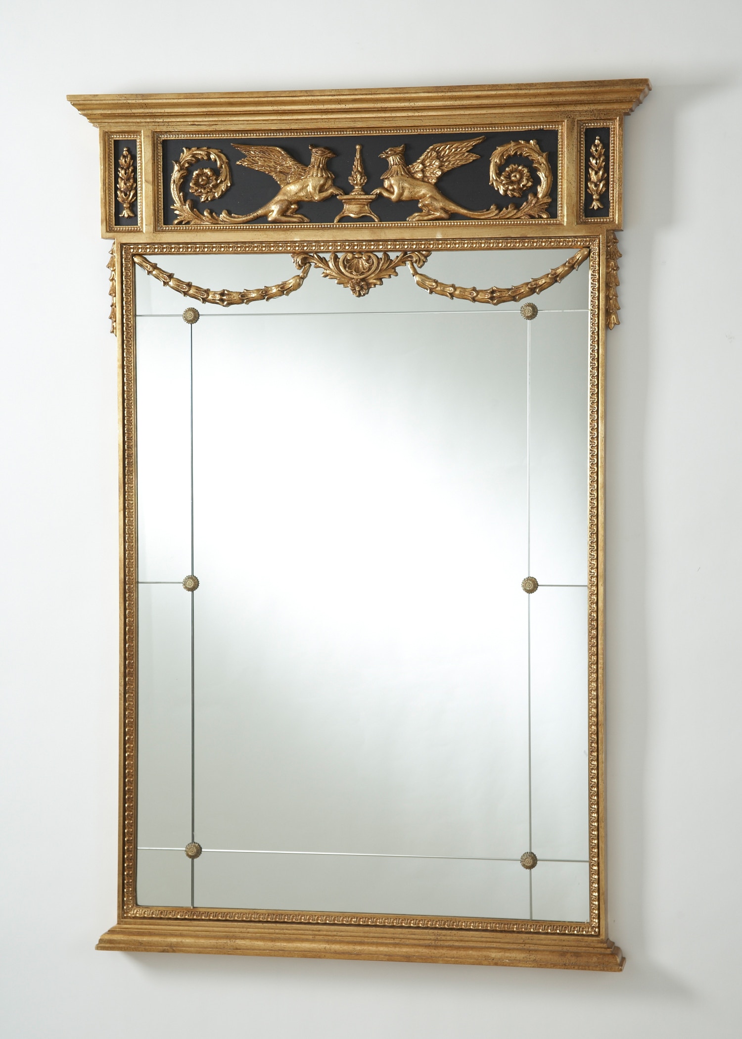 CHELSEA HOUSE Mirrors Griffon Mirror Black Gold 380975 International Furniture La Crosse WI