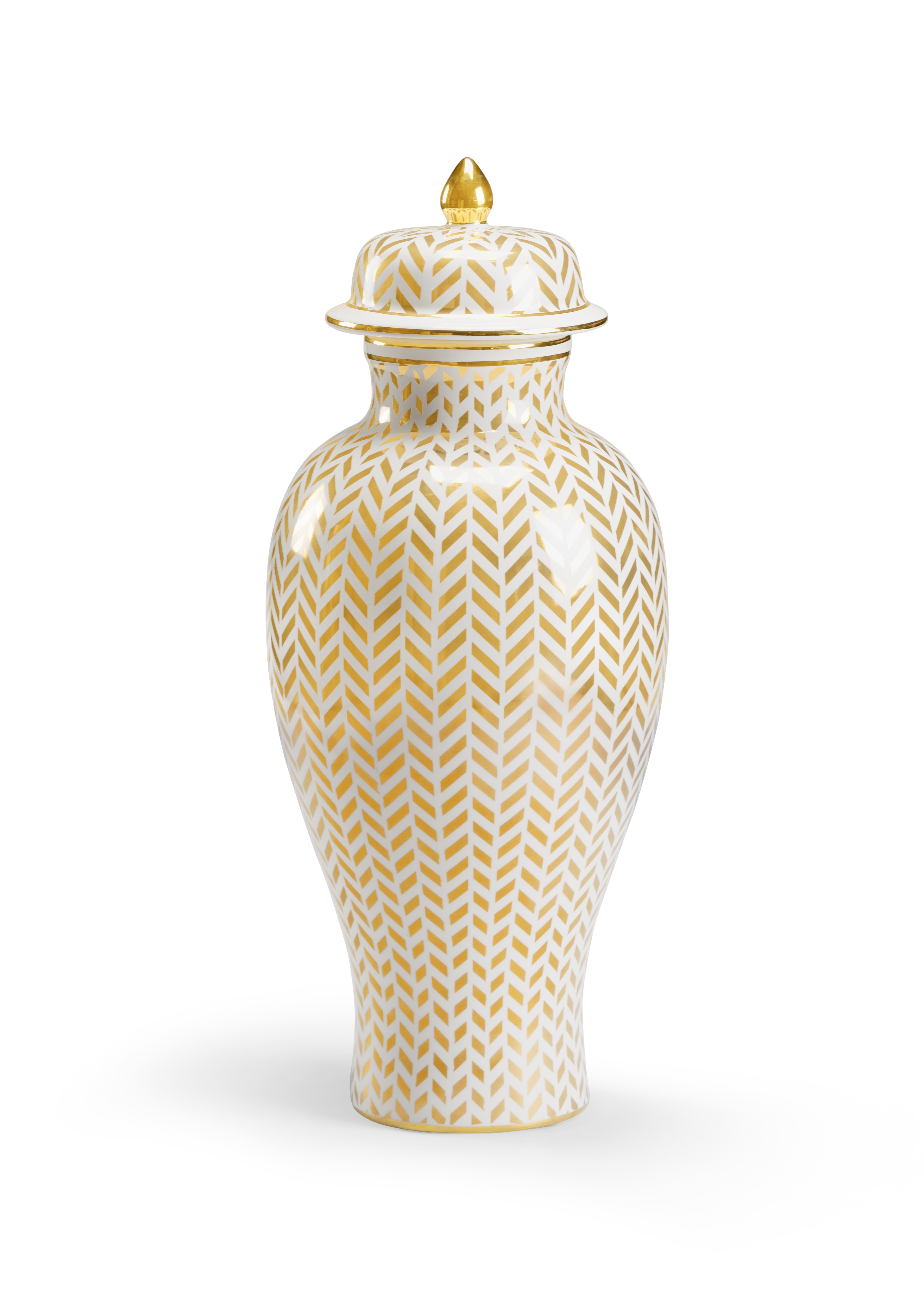 Chelsea House 383558 Accessories Herringbone Vase - Gold