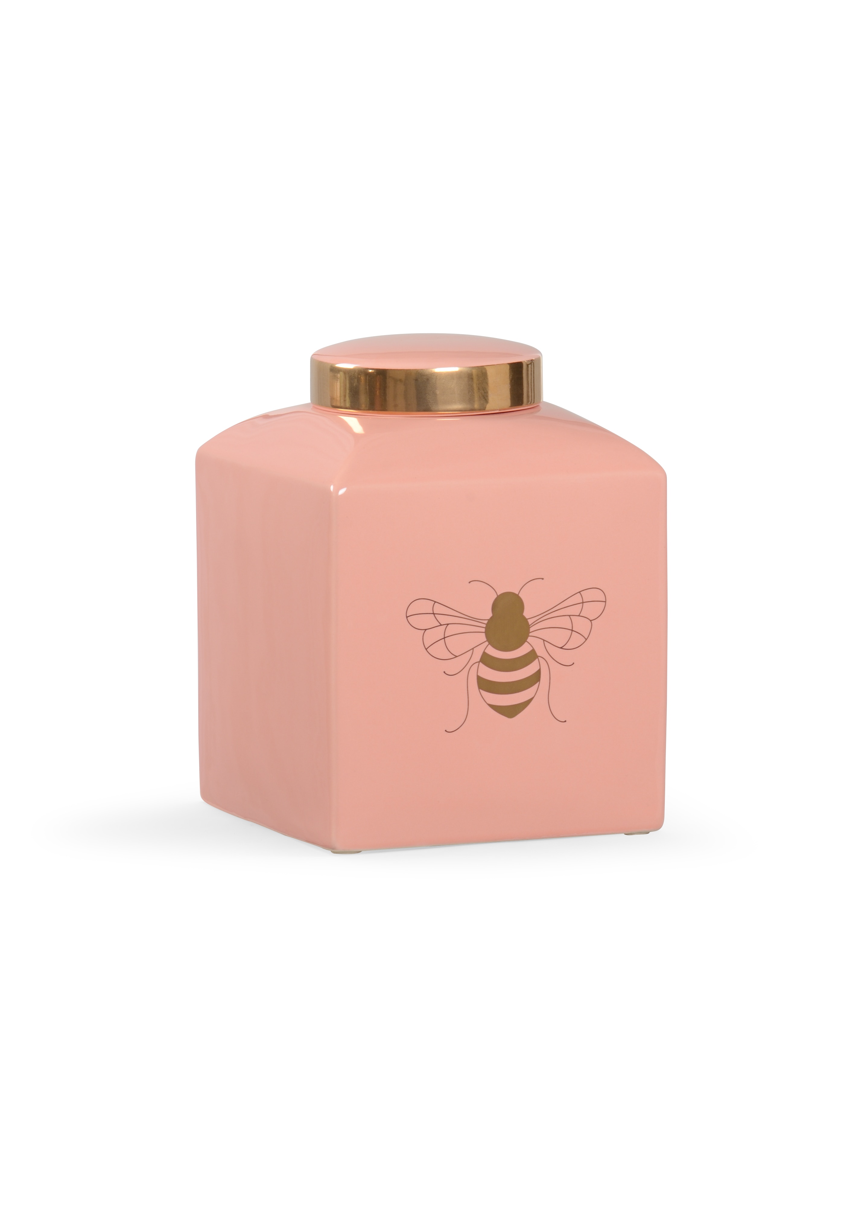 CHELSEA HOUSE 384910 Home Accents Bee Gracious Ginger Jar - Coral