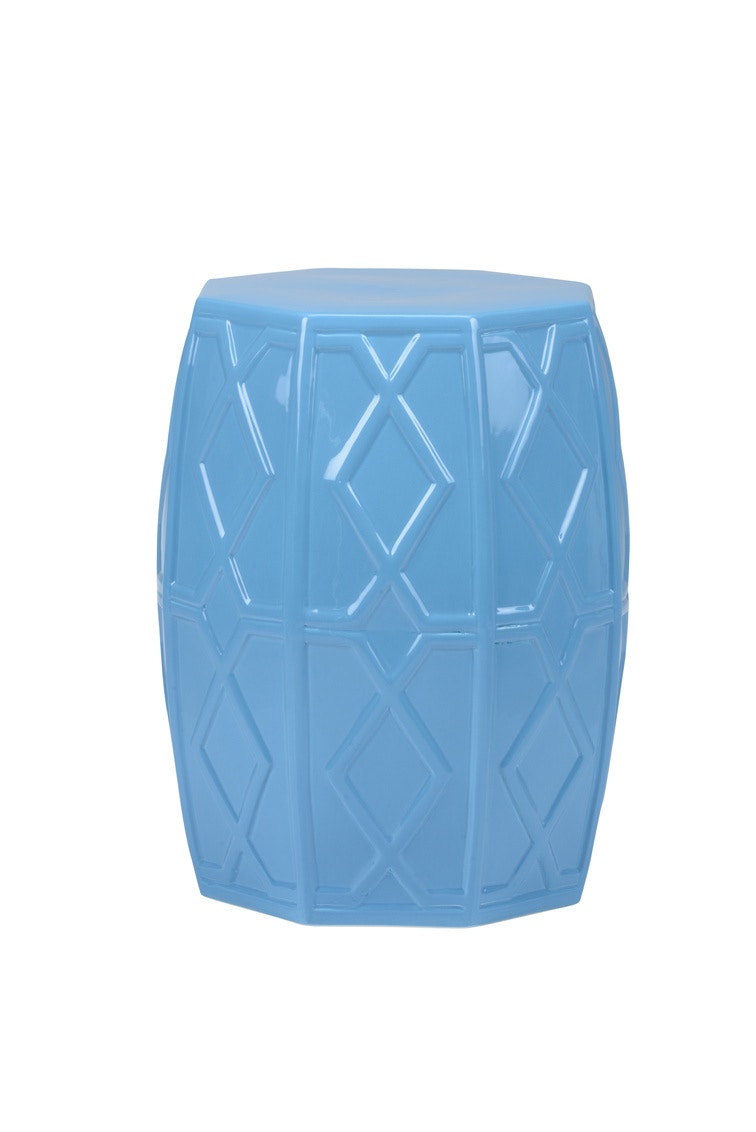 Chelsea House 385332 Outdoor Andreu Garden Stool - Blue