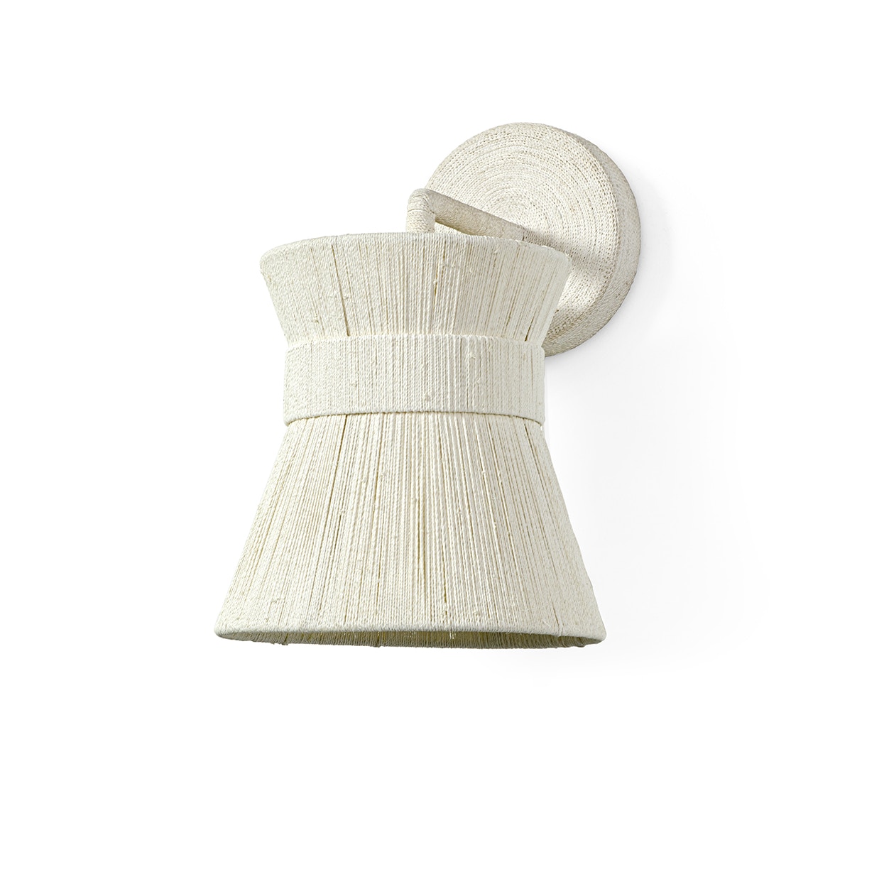 Fine white abaca rope is hand-woven over a powder coated metal frame ...