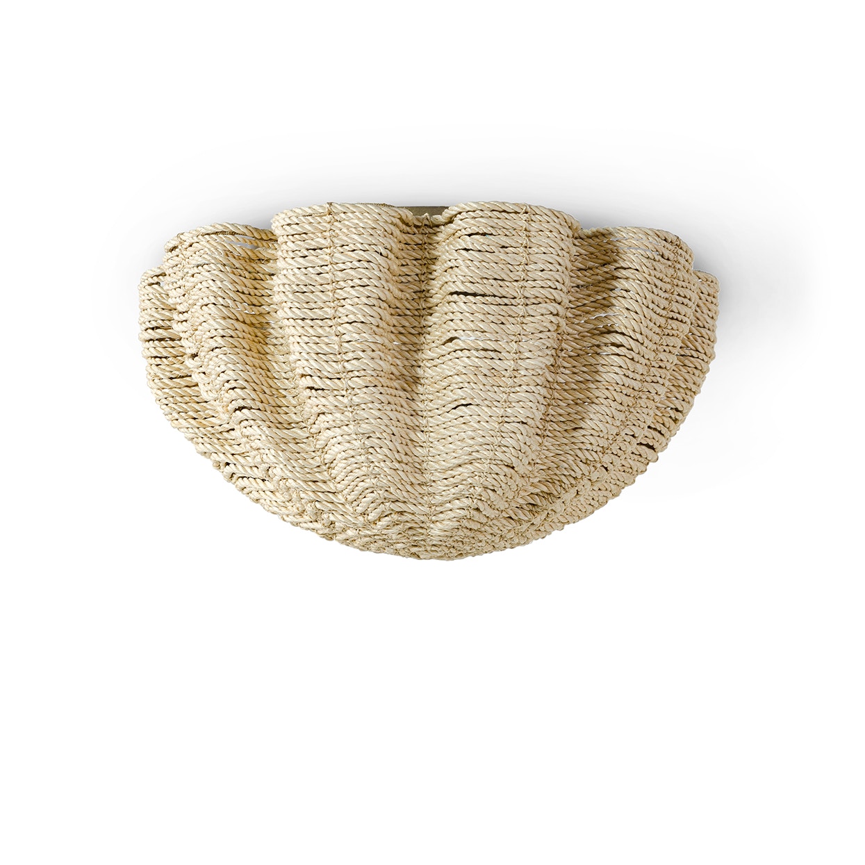Natural abaca rope hand-twisted and woven over a powder coated metal ...