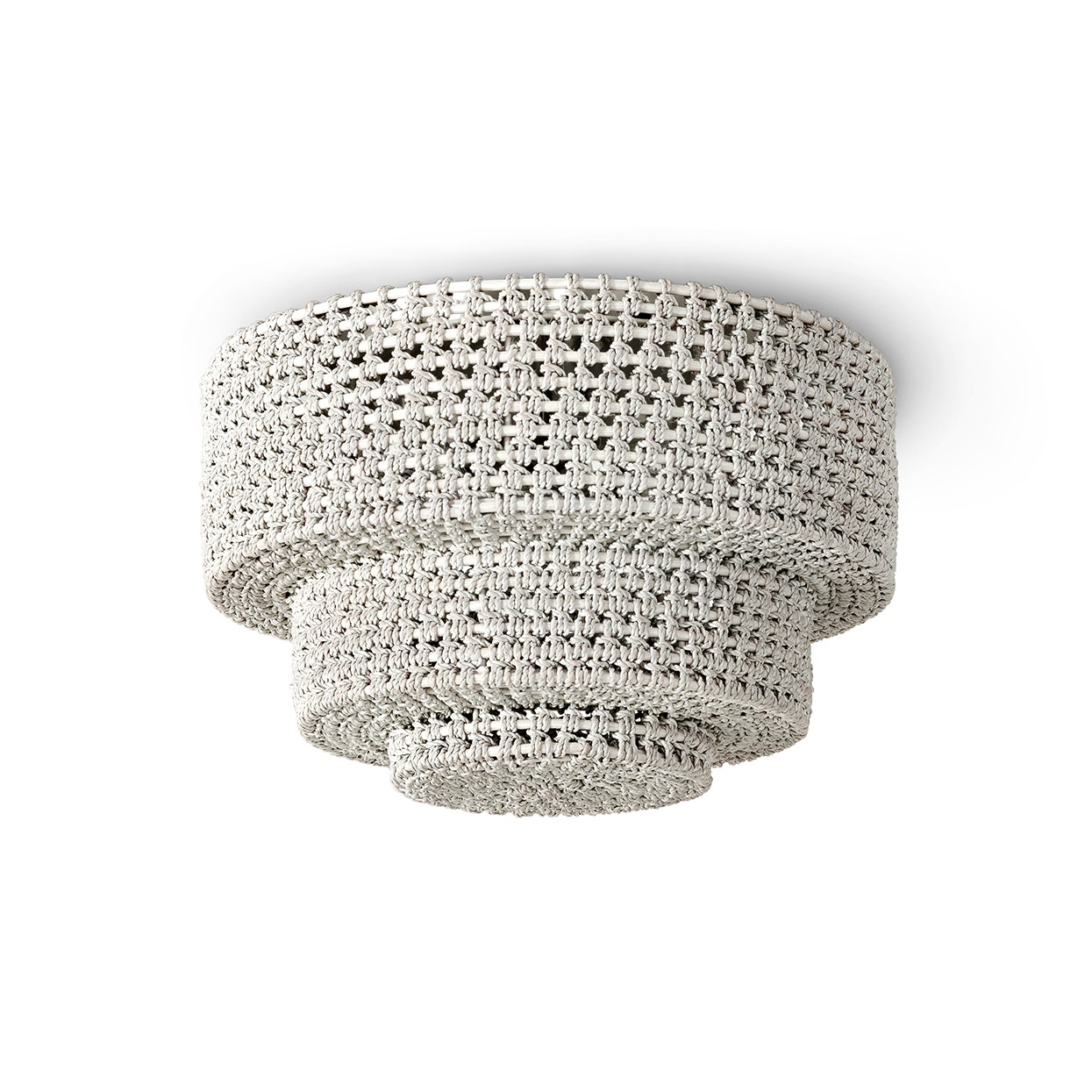Core rattan hand-wrapped with lampakanay rope in a whitewash finish ...