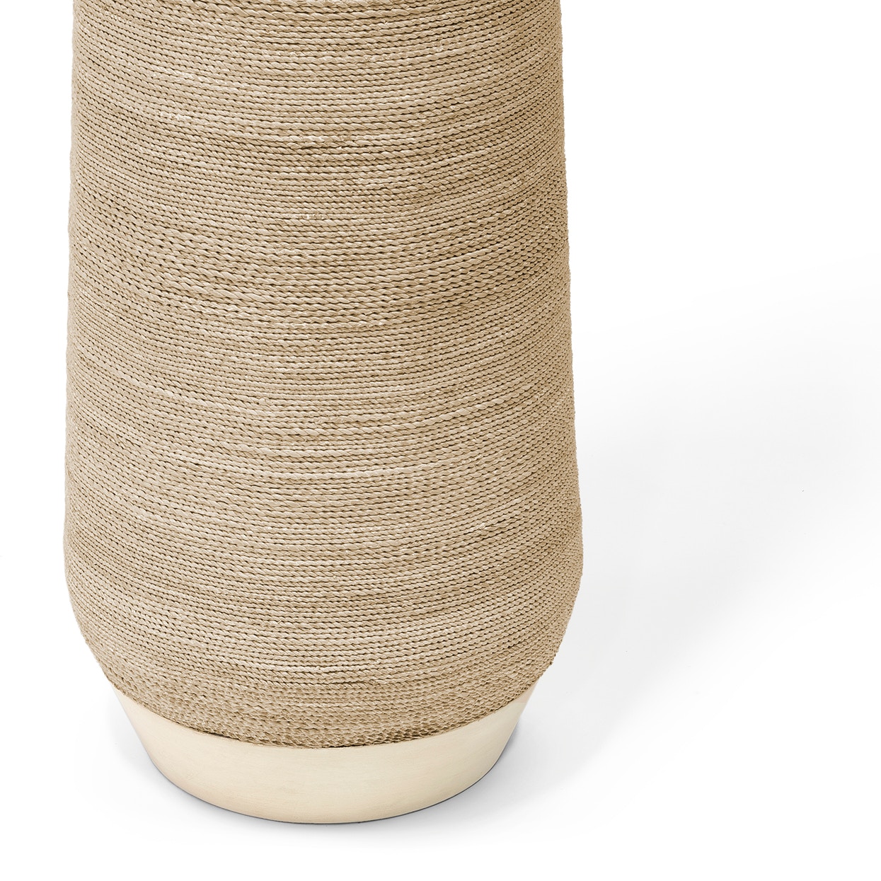 Lampakanai rope in a whitewash finish accented with wood caps in soft ...