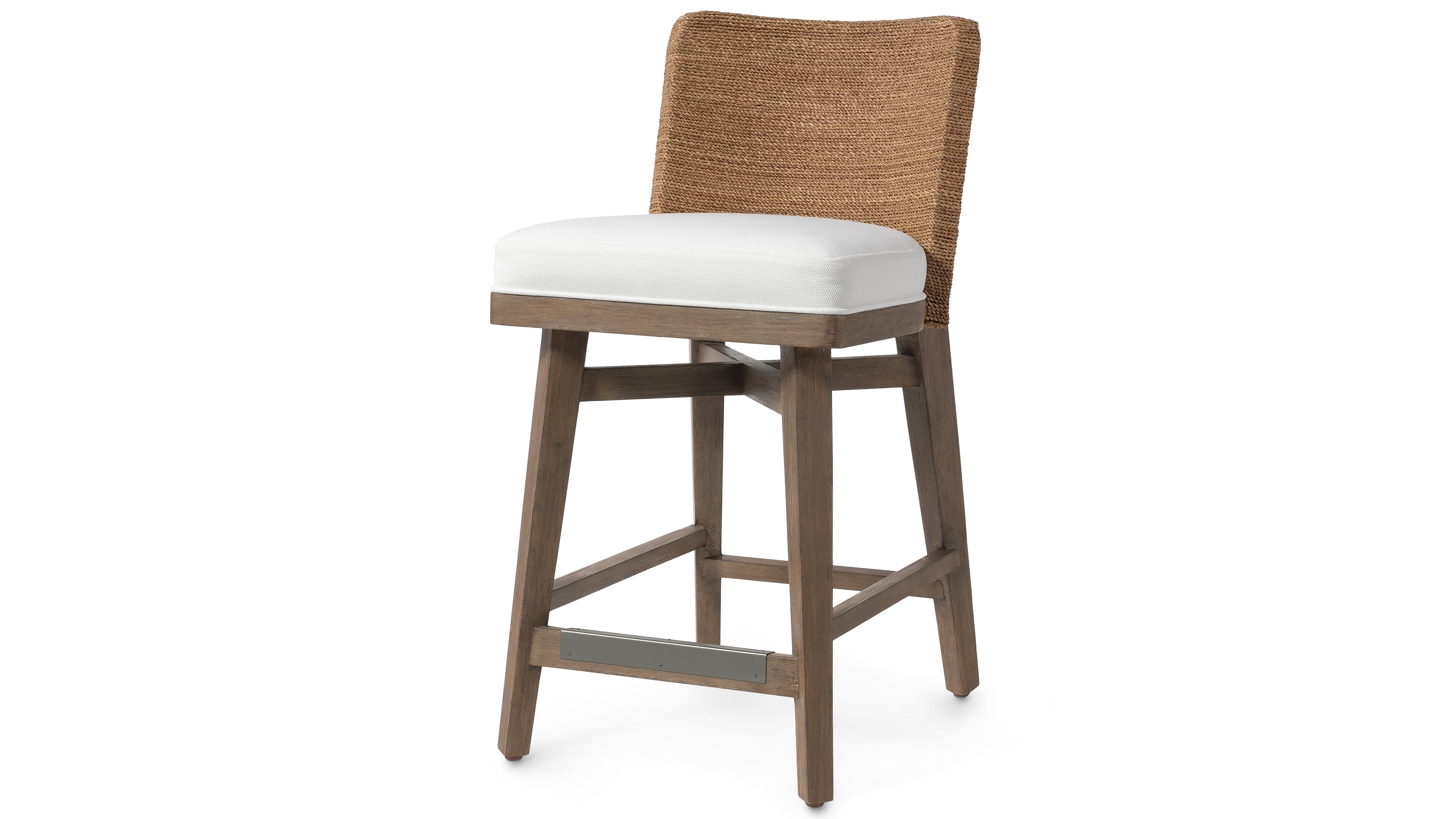 Palecek Casual Dining FRANCIS 24" COUNTER STOOL, NATURAL 7139-01+8033-4J