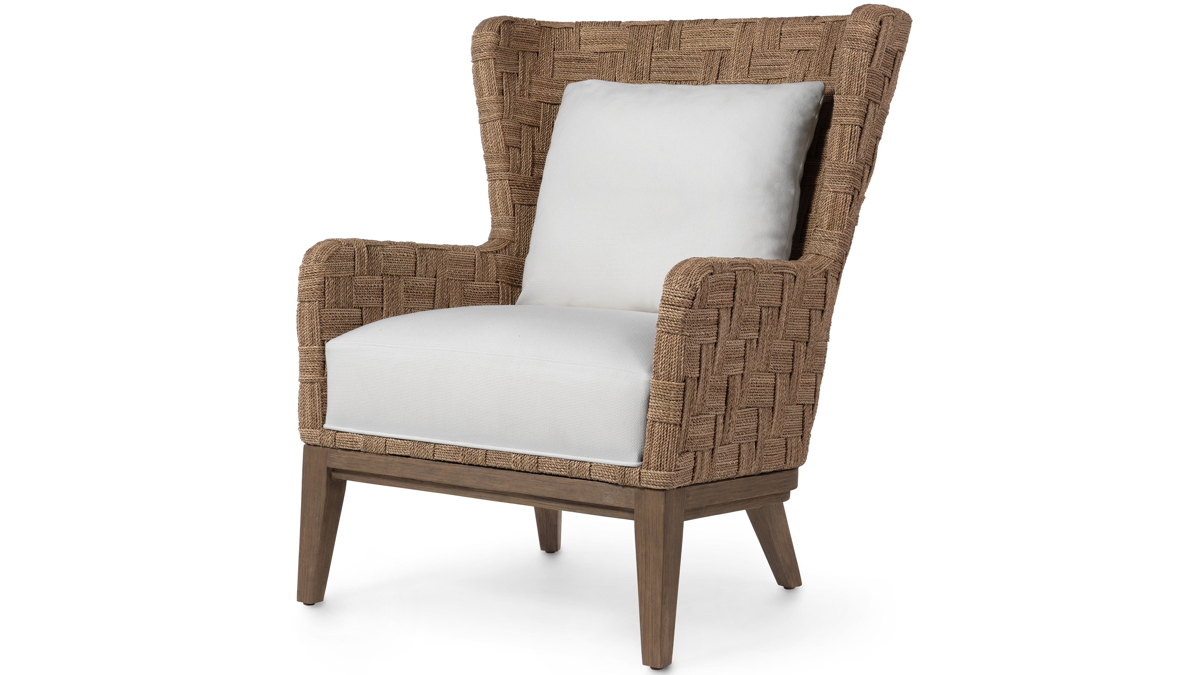 Palecek Living Room DILLON WINGBACK CHAIR, NATURAL 7170-01+8715-4J