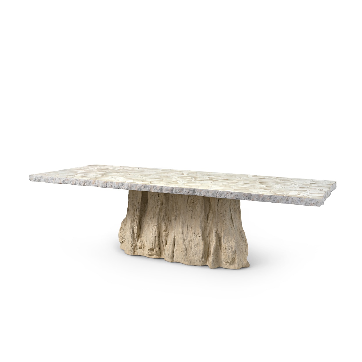 Camilla Fossilized Clam Dining Table, Rectangular | PALECEK