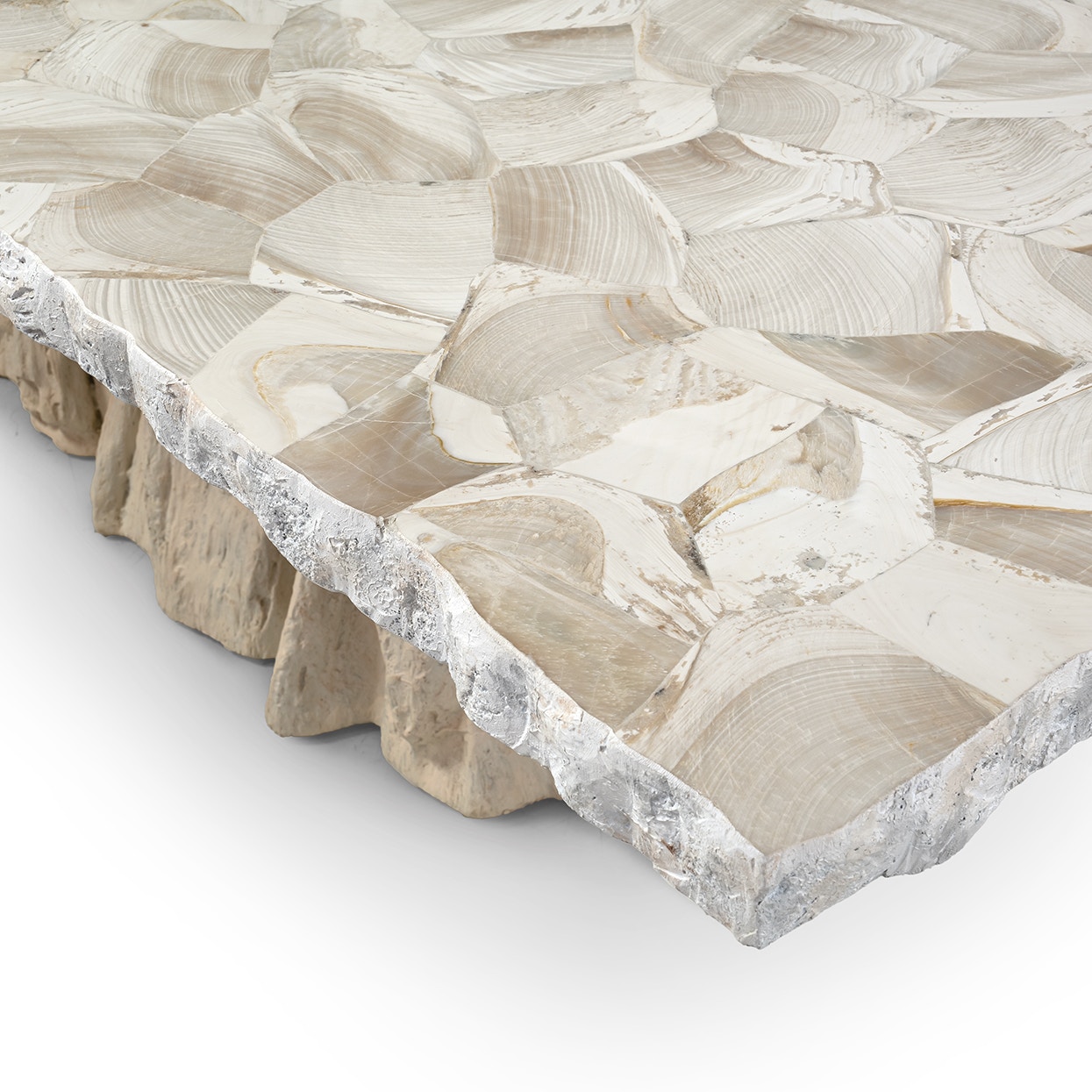 Camilla Fossilized Clam Dining Table, Rectangular | PALECEK