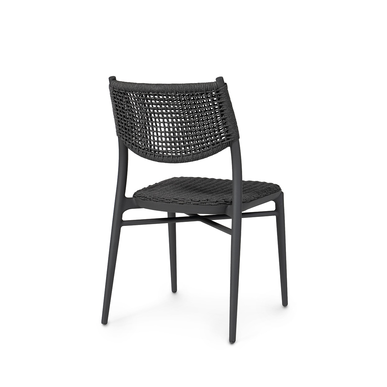 Cody Outdoor Stackable Side Chair, Midnight | PALECEK