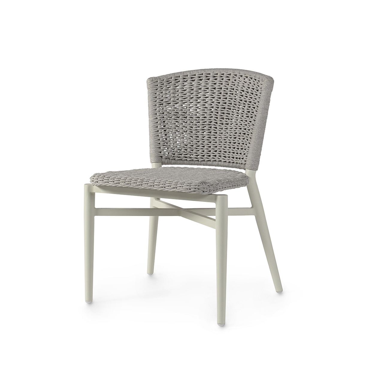 Nina Outdoor Stackable Side Chair, Stone | PALECEK