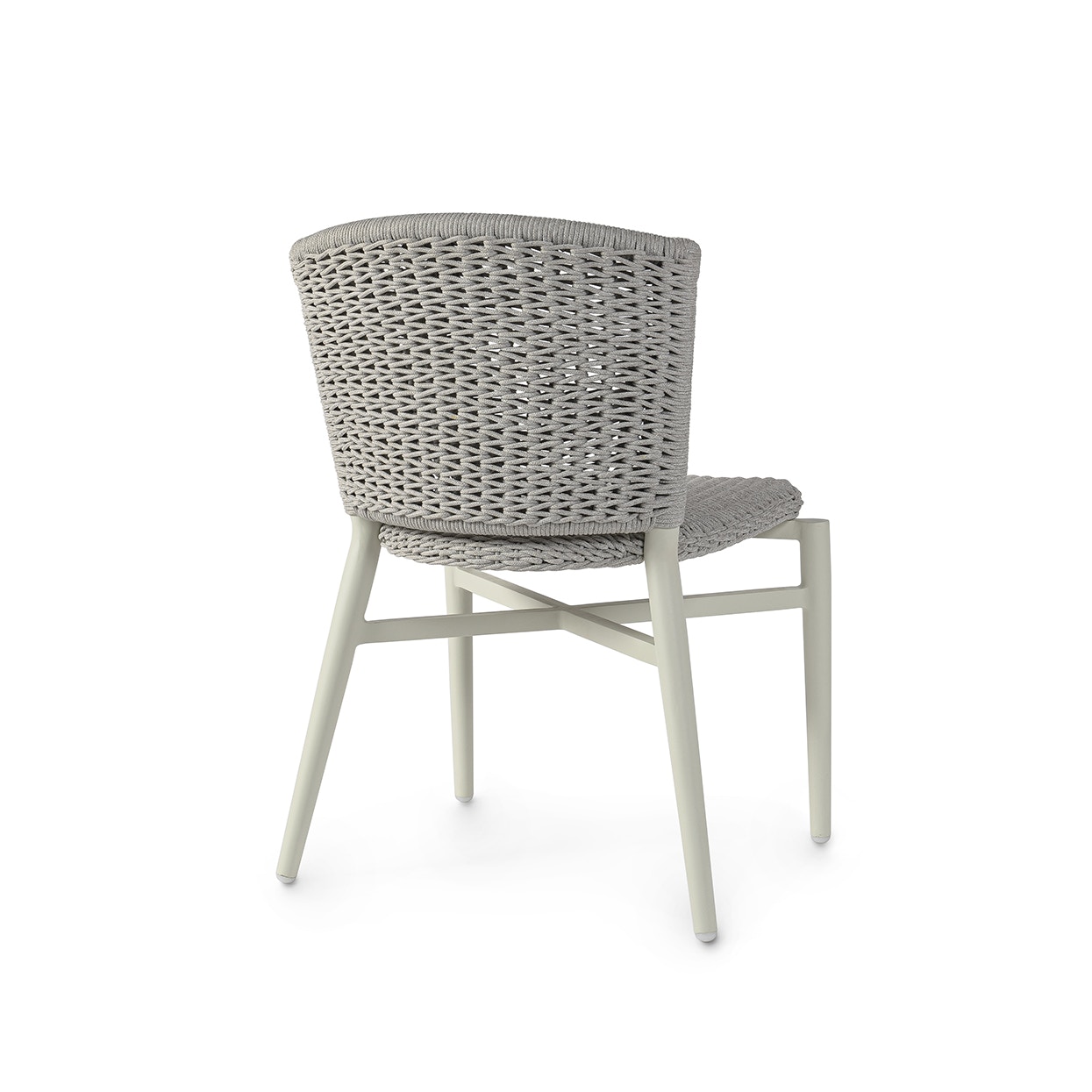 Nina Outdoor Stackable Side Chair, Stone | PALECEK