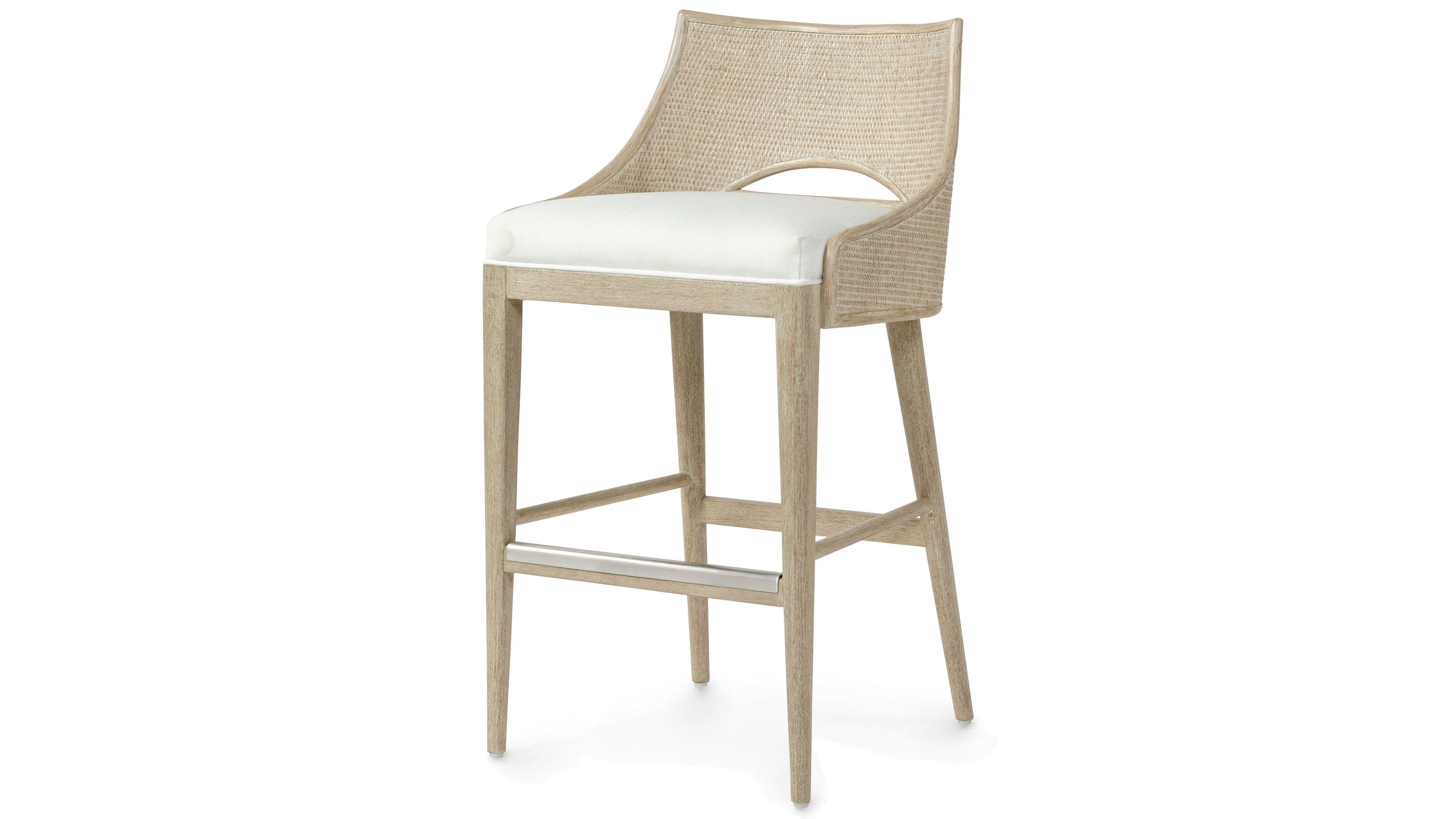 Avalon 30 Barstool Cerused White | PALECEK