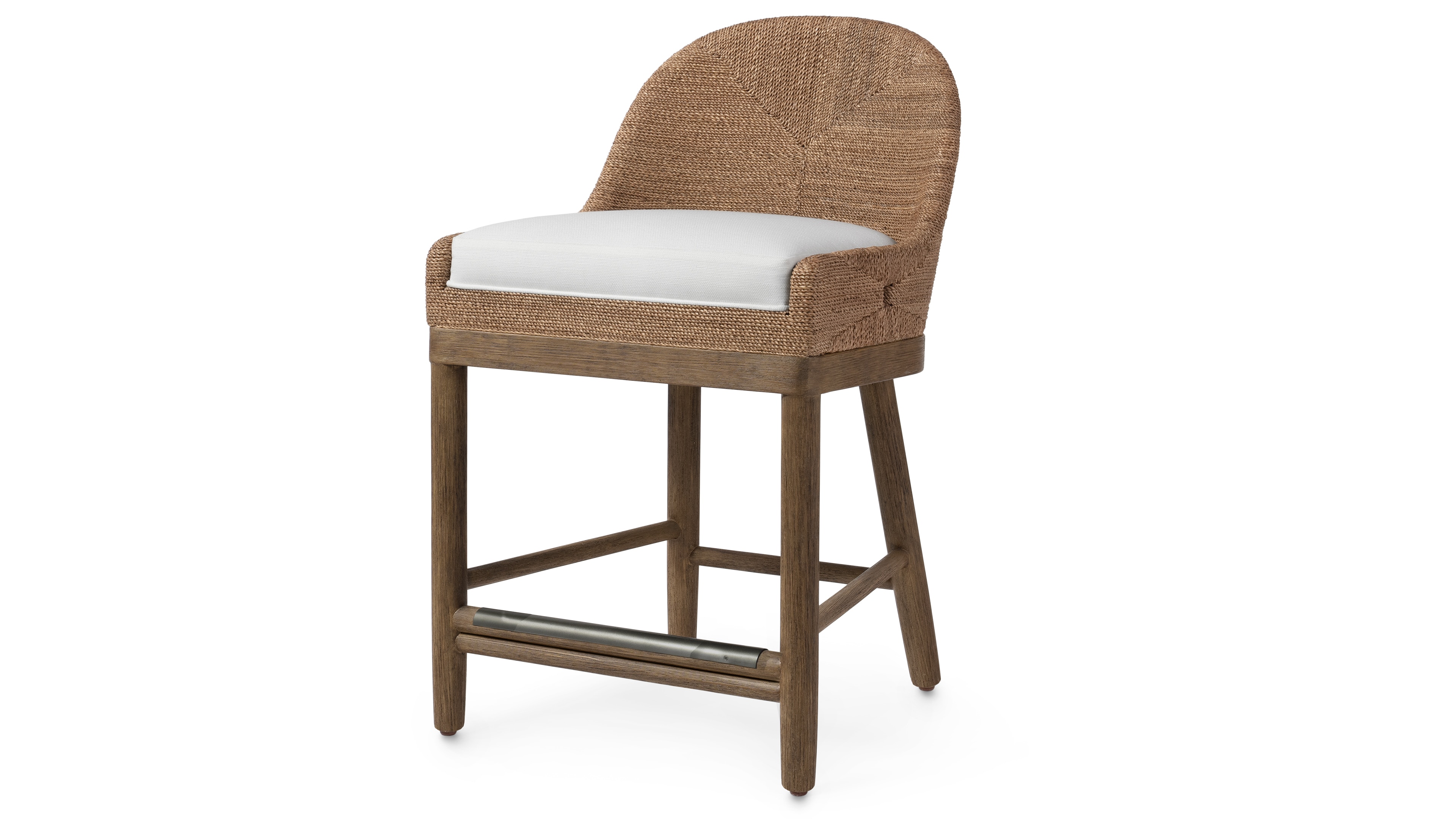 Palecek Kitchen MESA 24" COUNTER STOOL, NATURAL 7704-01+8377-6K