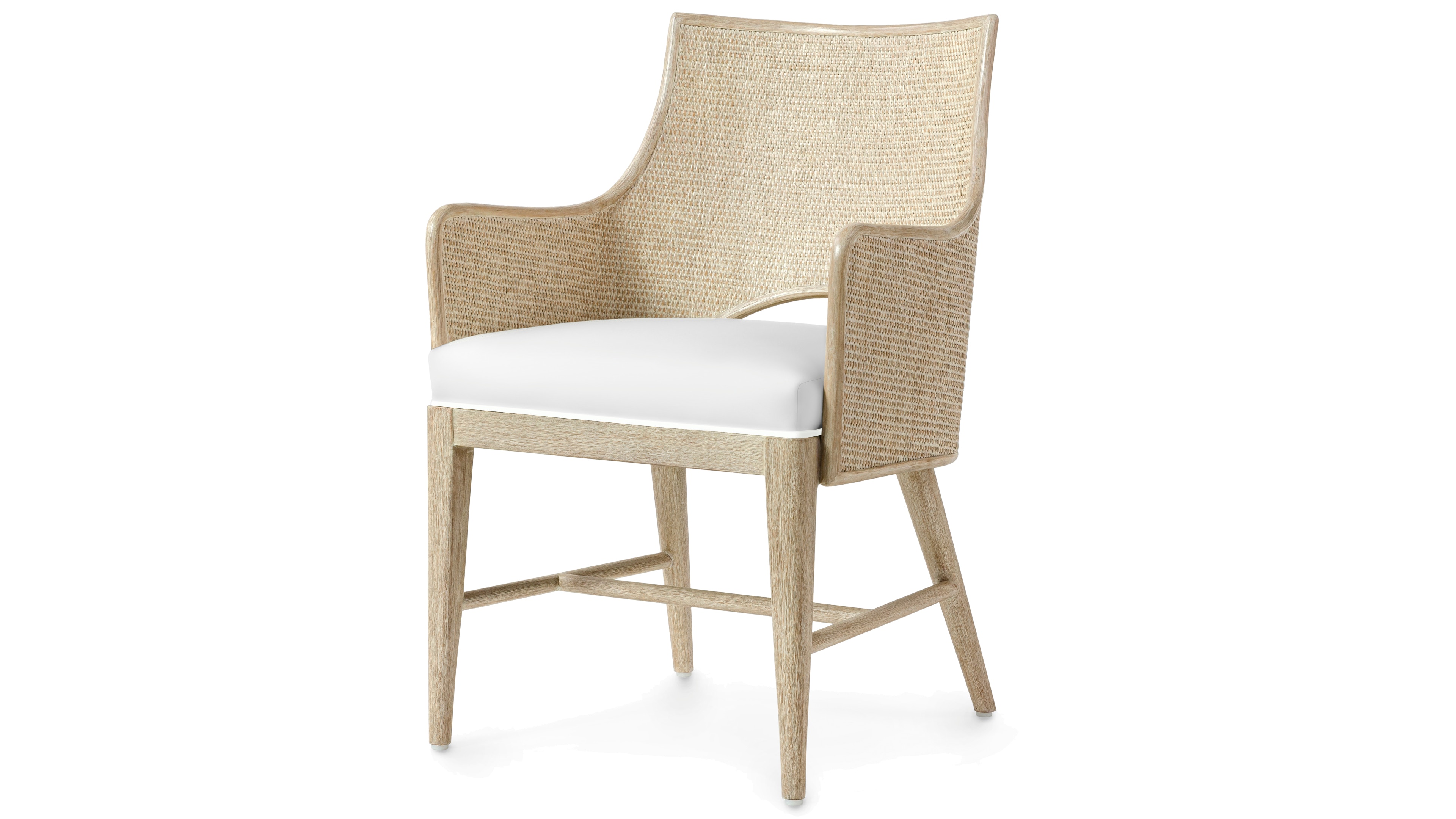 Avalon Arm Chair Cerused White | PALECEK