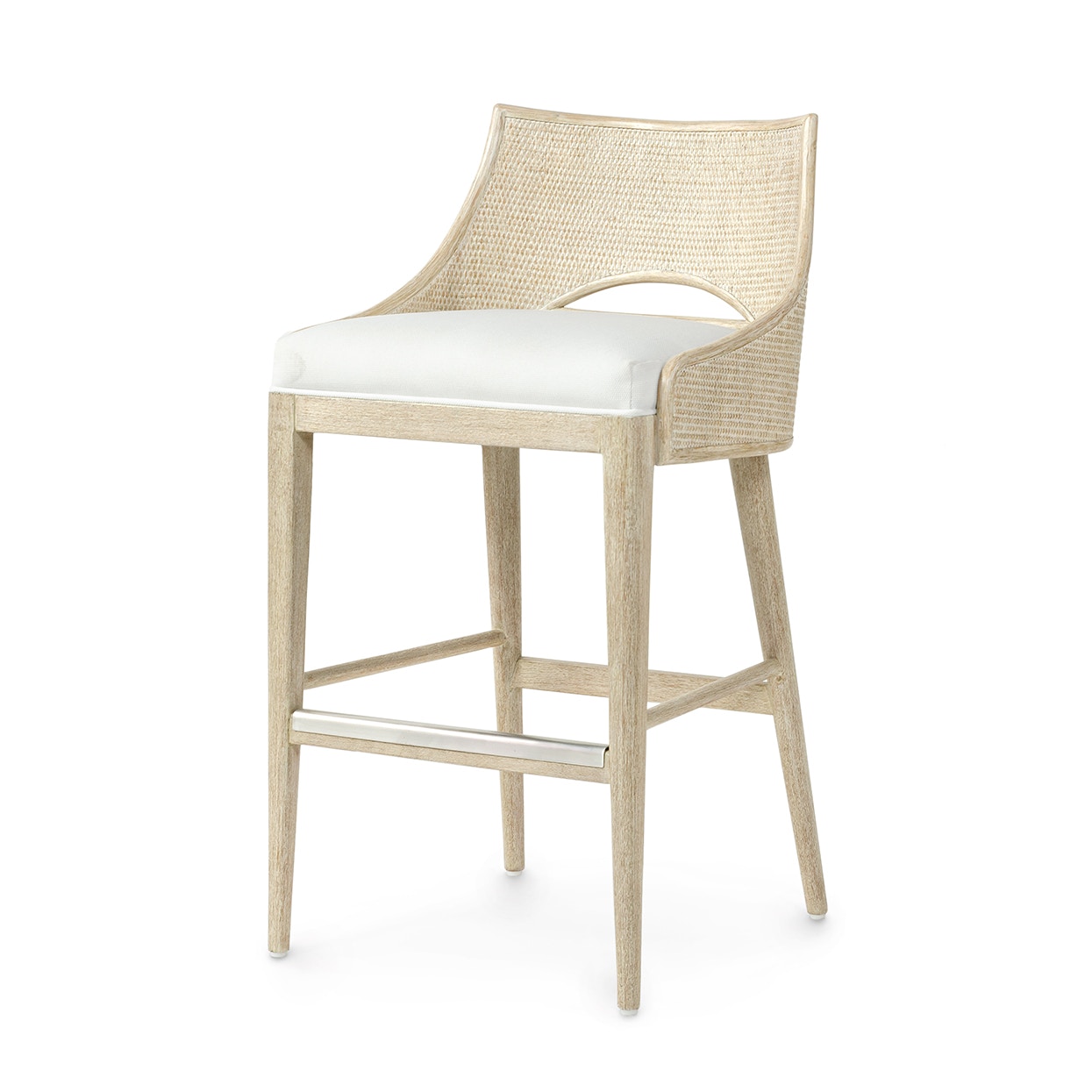 Palecek Casual Dining AVALON 26" COUNTER STOOL, CERUSED WHITE 7768-03 ...