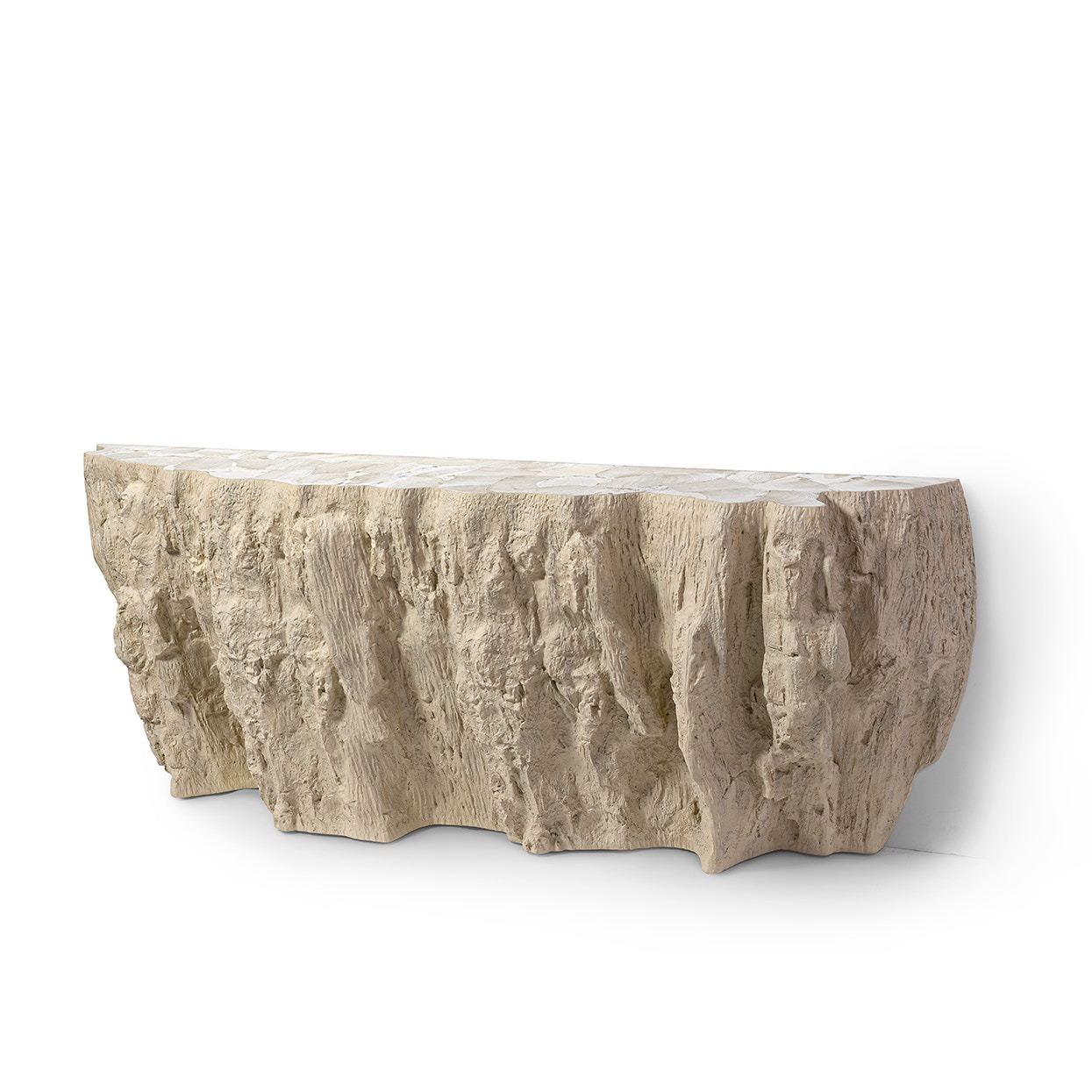 Palecek Living Room CAMILLA FOSSILIZED CLAM CONSOLE TABLE, LONG 7844-79