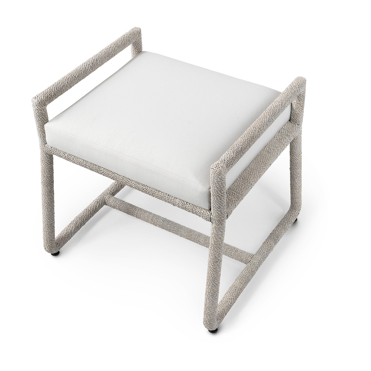 Palecek Bar and Game Room STILLWATER STOOL, WHITE SAND 7962-03+8535-4K