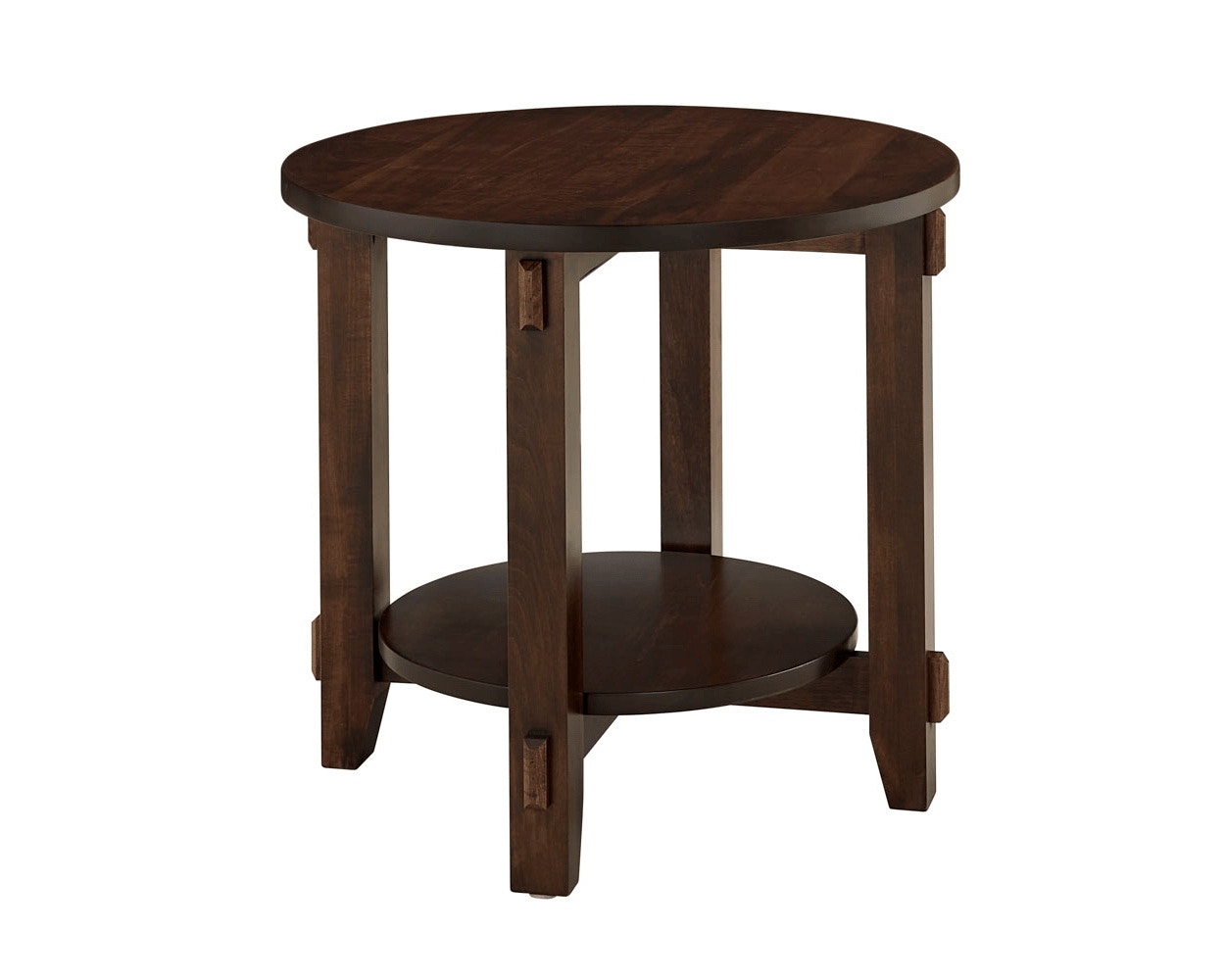 Amish Essentials Living Room Round End Table 4711 - Indian River ...