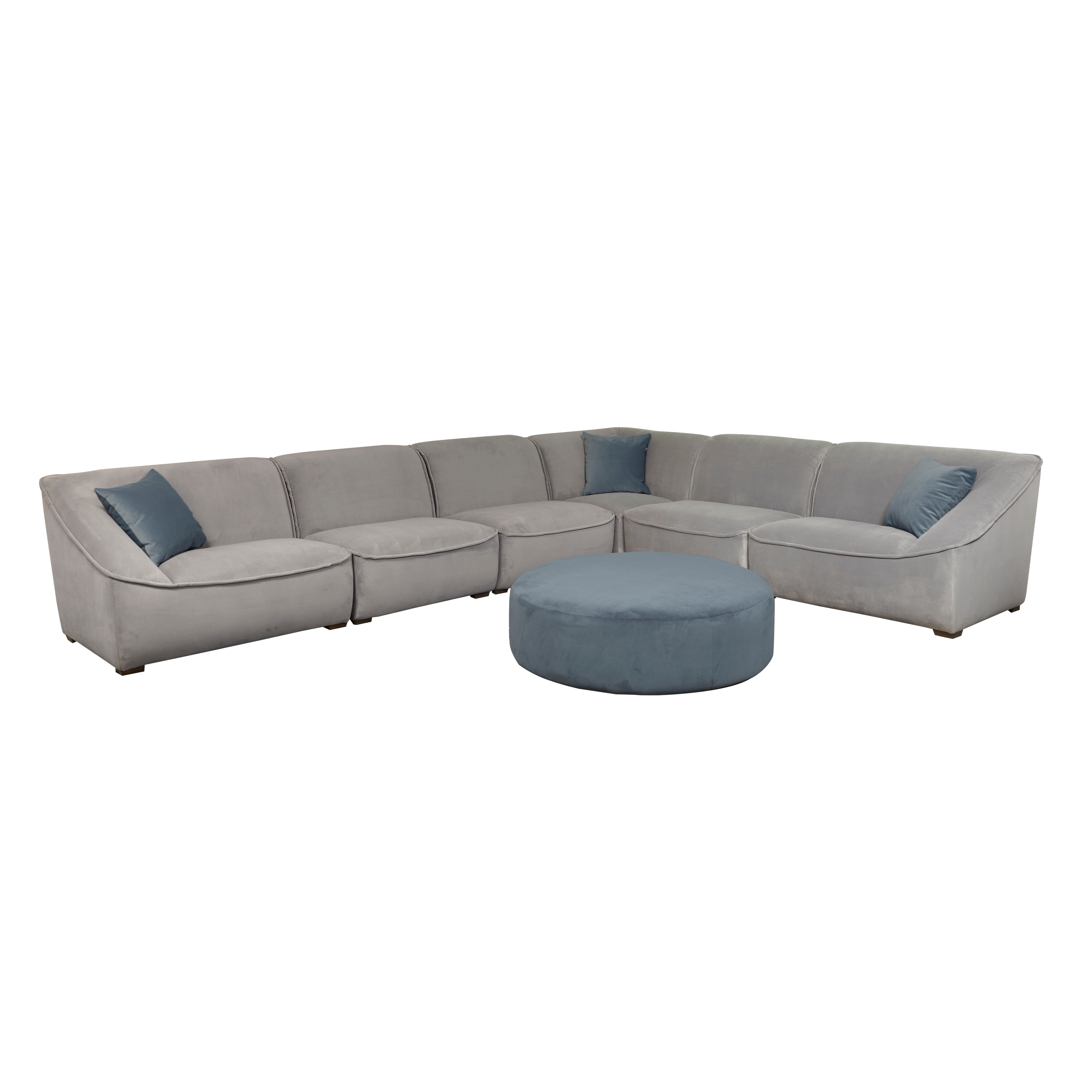 Drew Jonathan Home Living Room Valencia Modular Sectional Light Gray Drew Jonathan Home