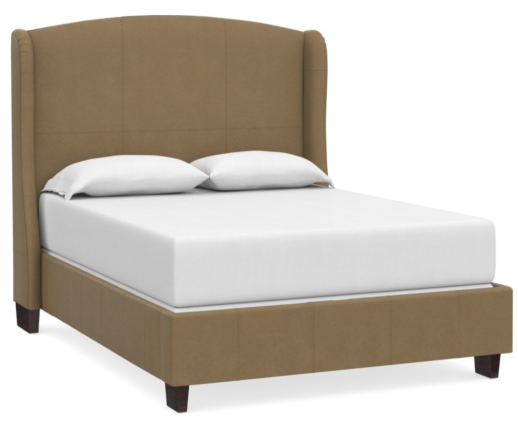 Bassett Custom Uph Beds Paris Leather King Arched Bed 1990-K169L ...