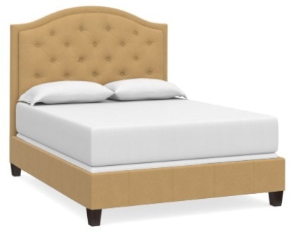 Bassett Bedroom Leather Tufted Queen Arched Bed 1992-K159TL - Kalin ...