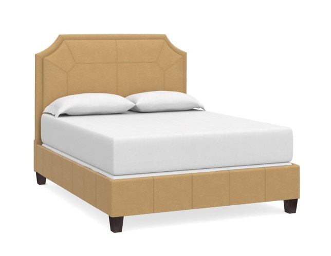 Bassett Custom Uph Beds Florence Leather Full Clipped Corner Bed 1996 ...