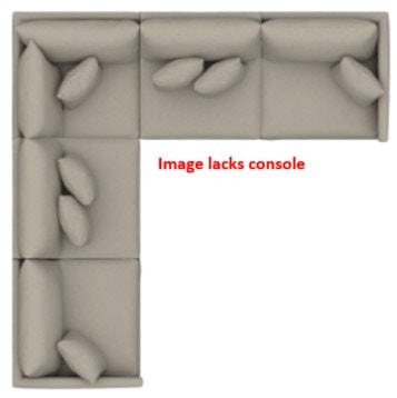 Bassett Living Room L-Shaped Arm Sect w/Console 2676-LSECTACL ...