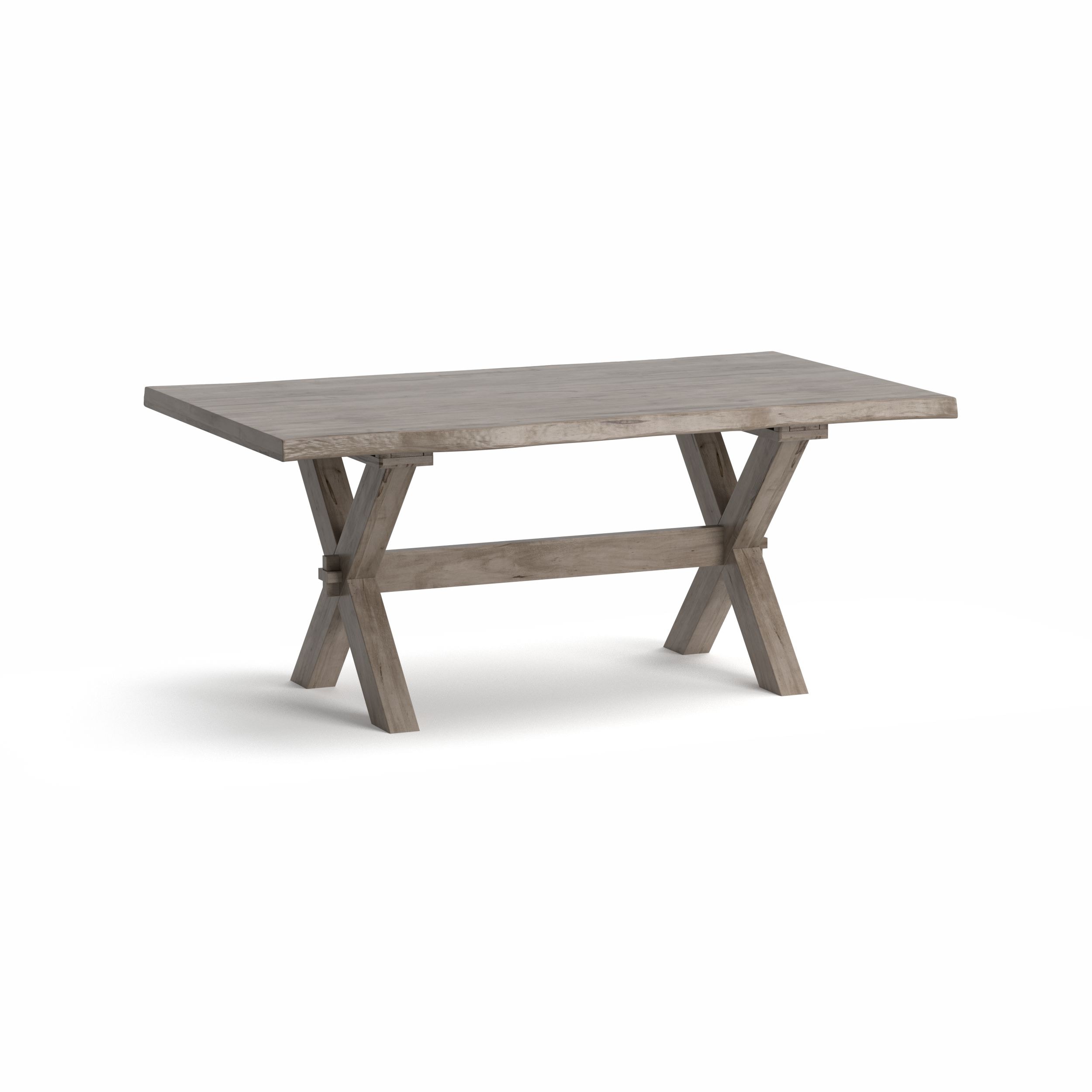 Bassett Benchmade Crossbuck Maple Live Edge Dining Table 4021-7242XLE ...