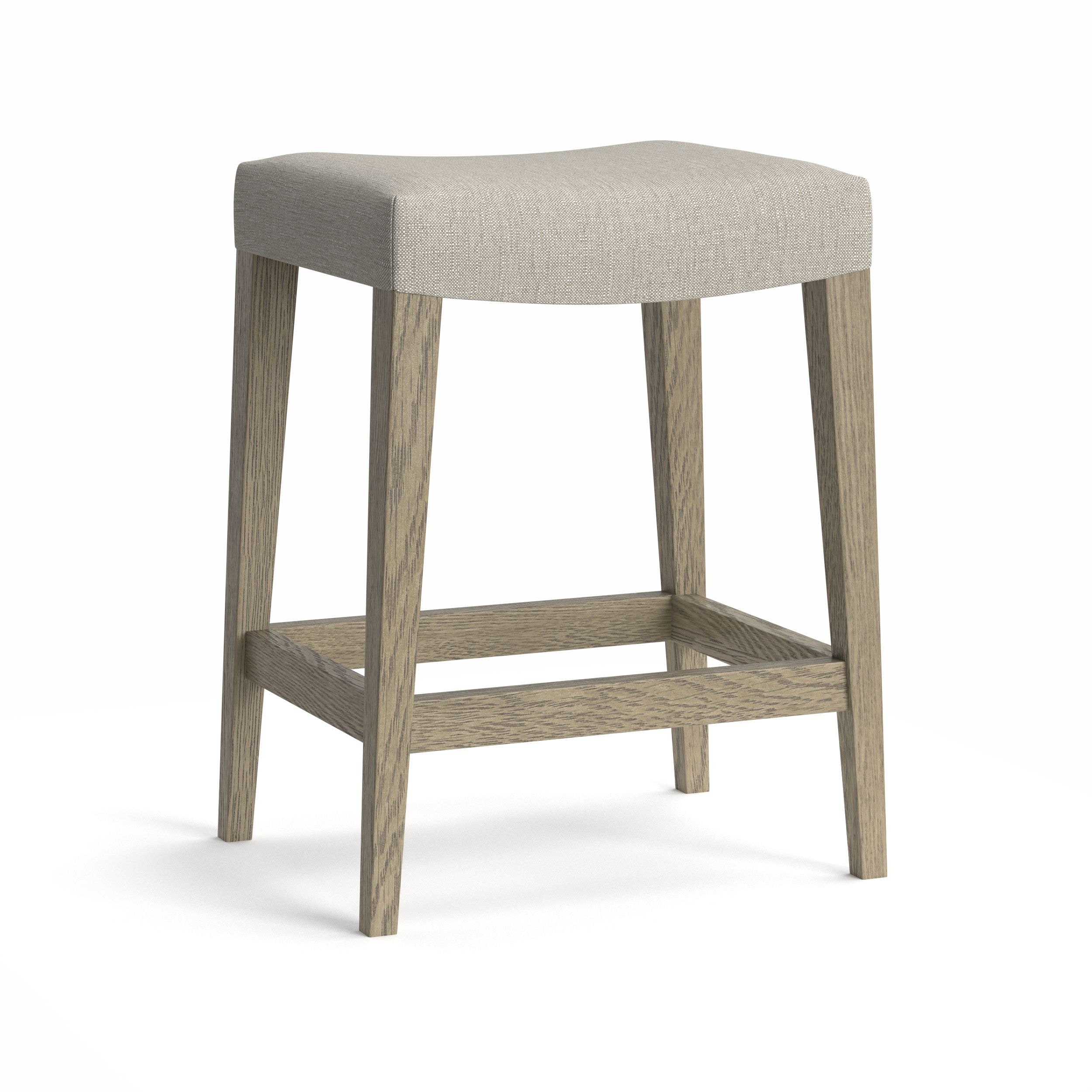 Bassett Benchmade Vail Oak Fabric Saddle Stool 4121-0188F - Portland ...