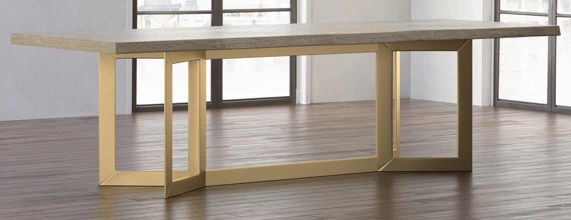 BENCHMADE Kitchen and Dining Furniture Oak Live Edge Dining Table 4121 ...