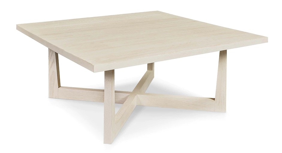 BENCHMADE Living Room Oak Square Cocktail Table - Skaff Furniture ...