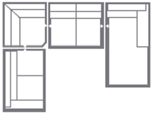 Bassett True Custom Corner U Sectional C000-RL503443SF - Portland, OR ...