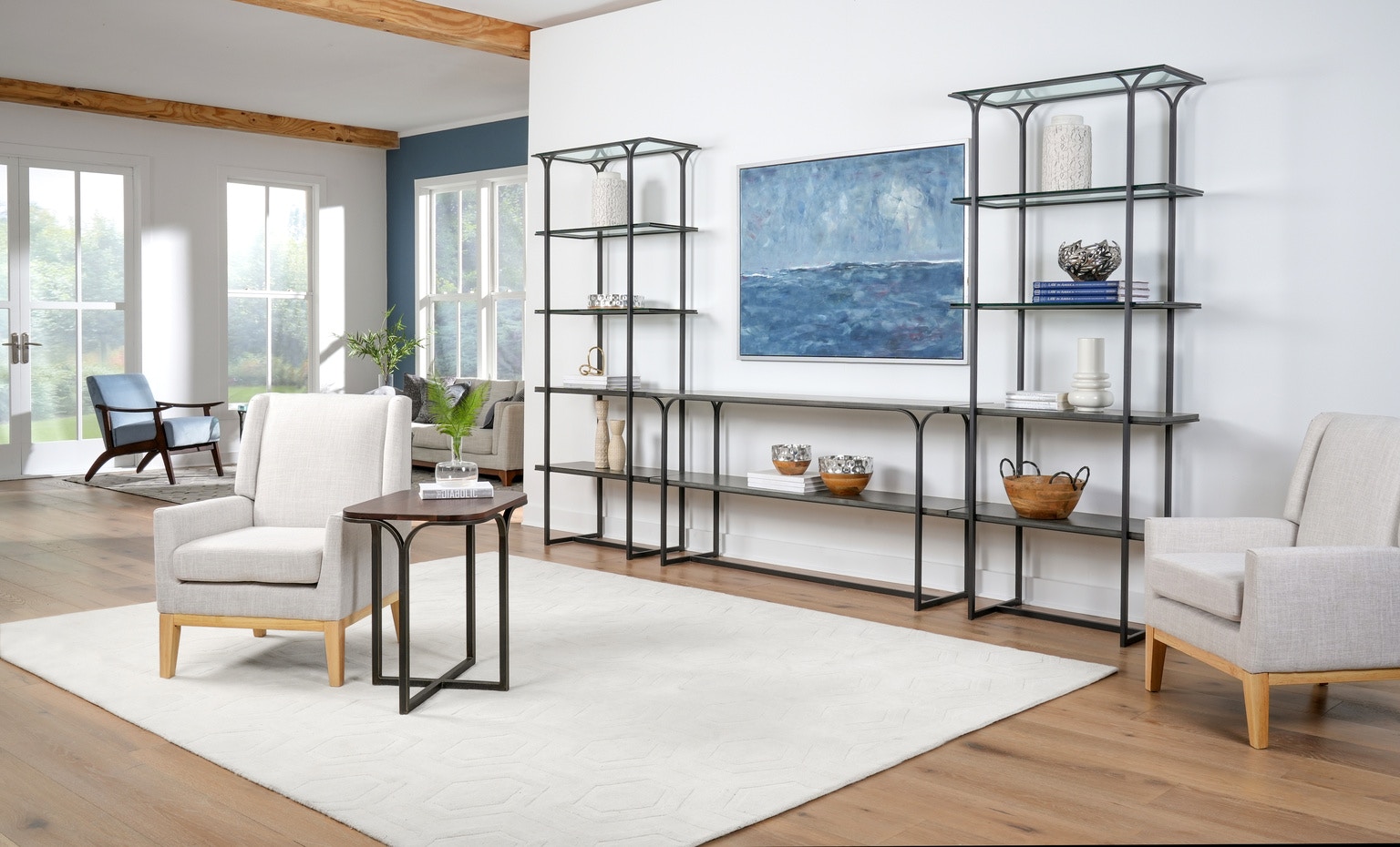 Charleston Forge Living Room Wave Etagere 8250 | Toms Price Home