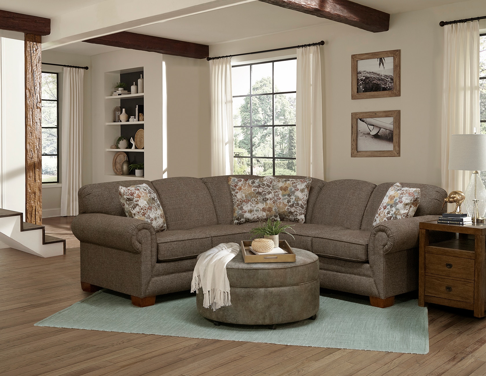 England Living Room Monroe Sectional 1430R-Sect - England Furniture ...