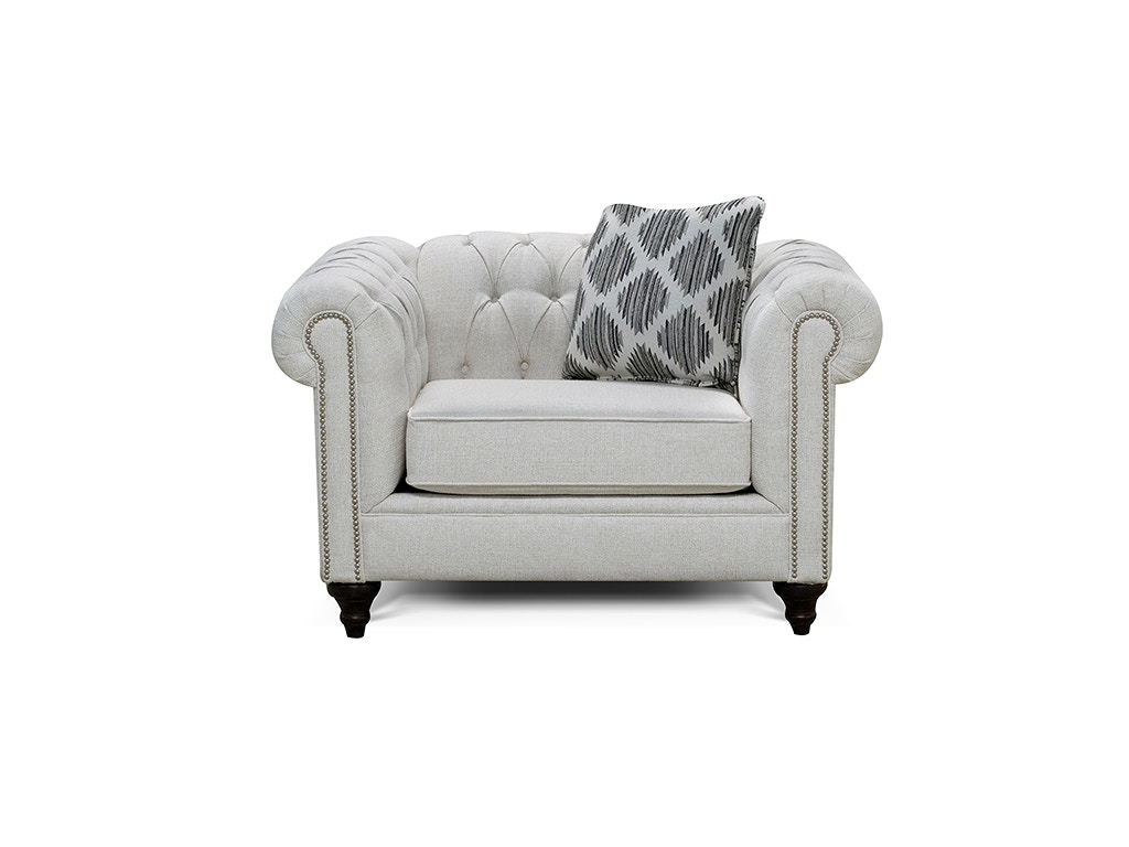 England Living Room Brooks Chair with Nails 4H04N - England Furniture ...