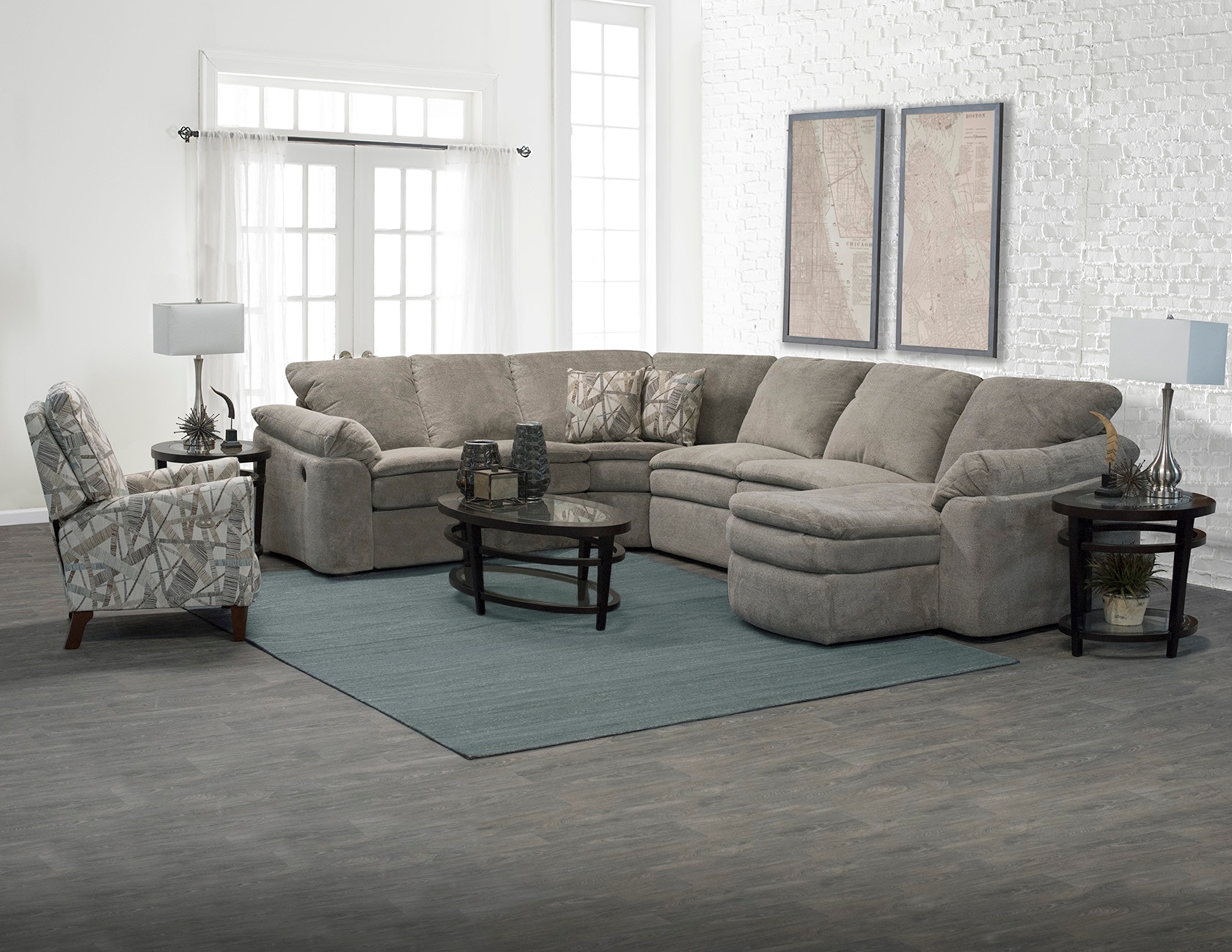 England Living Room Seneca Falls Sectional 7300-Sect - England ...