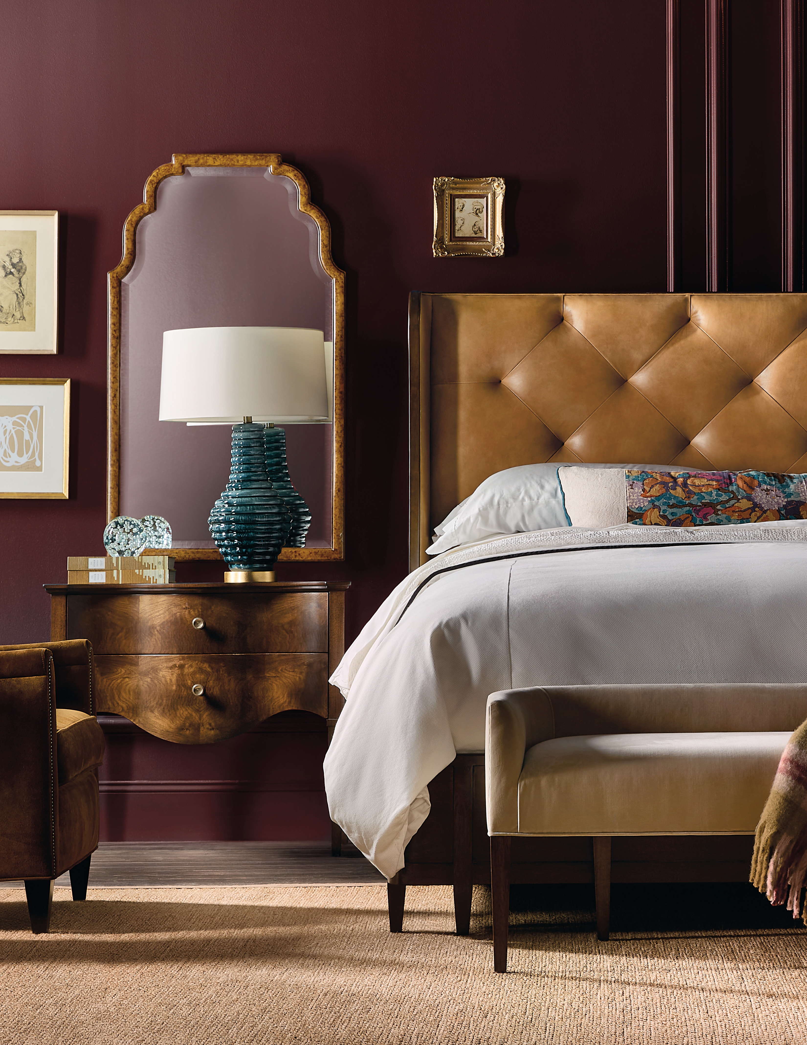 Hooker Furniture Bedroom Archives King Leather Bed 6123-90866-89