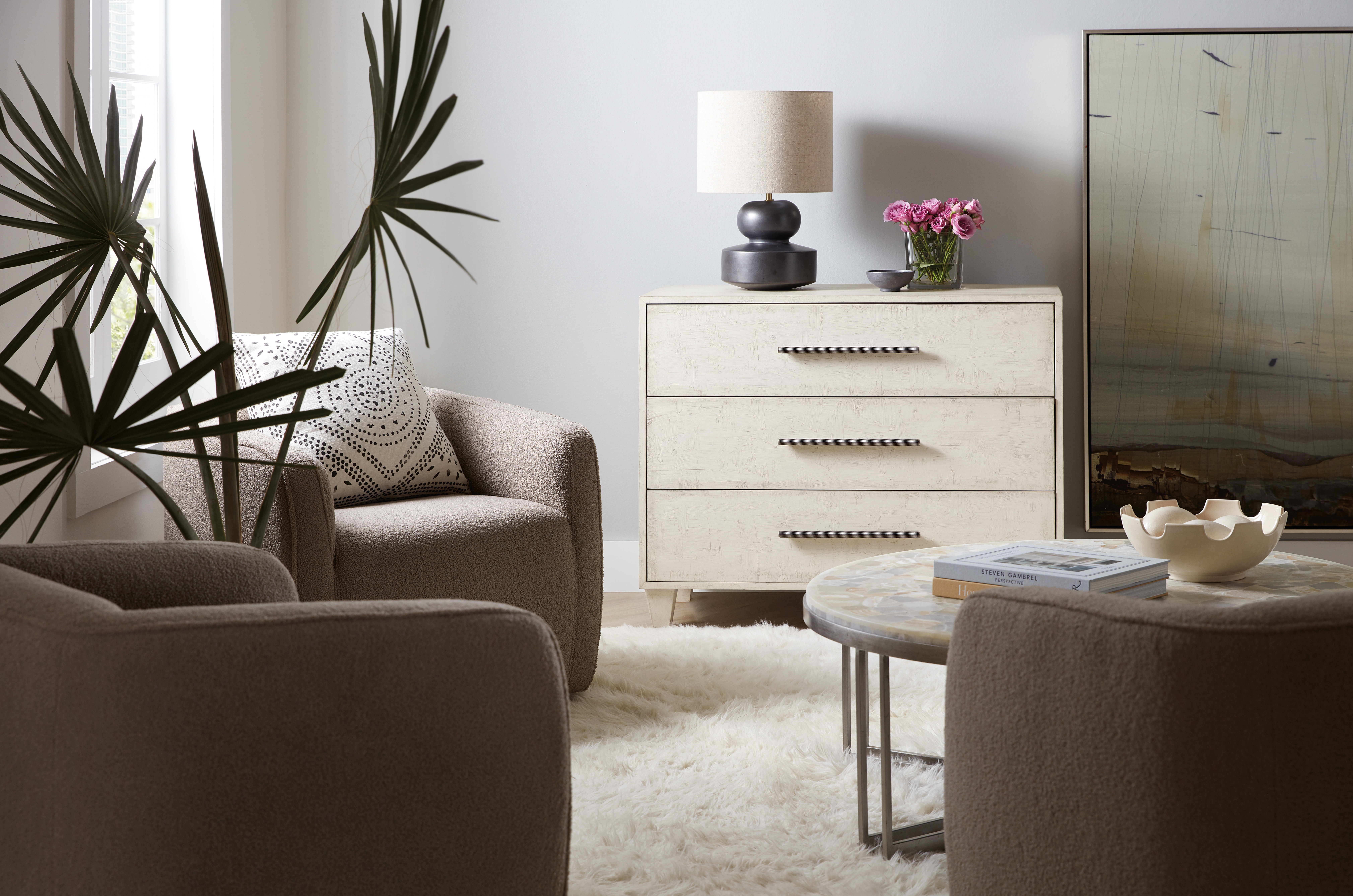 Hooker Furniture Living Room Melange Saffron Three Drawer Chest 628 ...