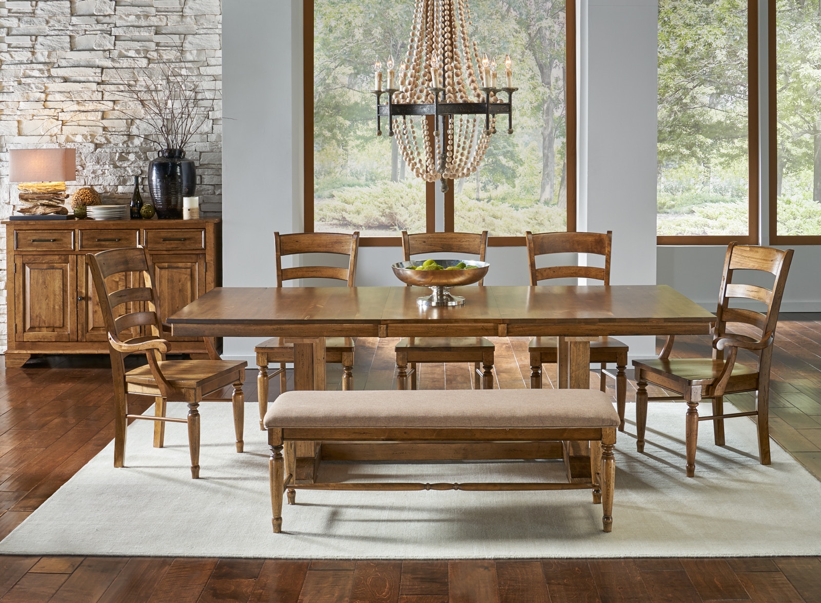 Bennett Smoky Quartz Extendable Rectangular Trestle Dining Table by A ...