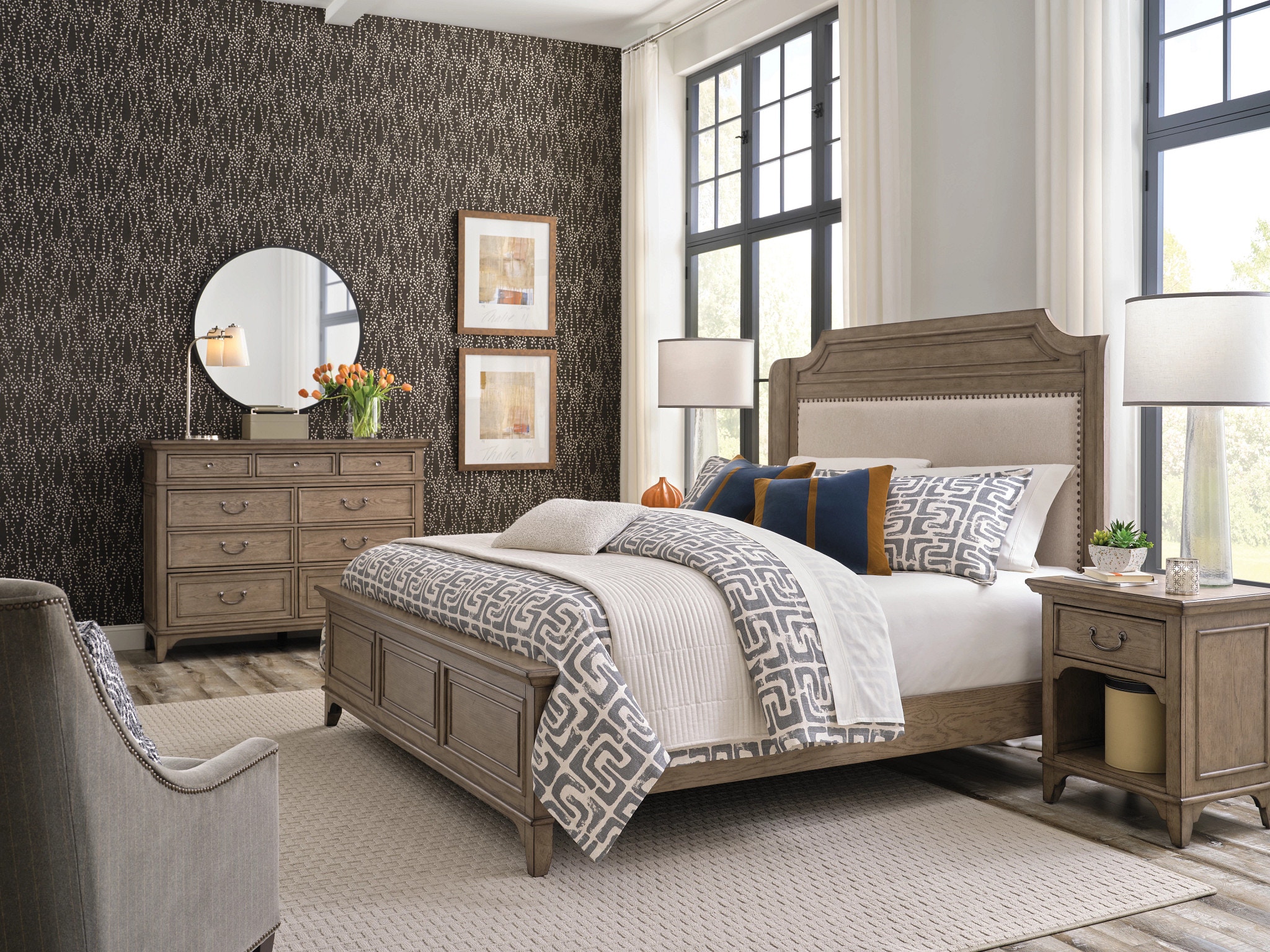 Drew upholstered bed store