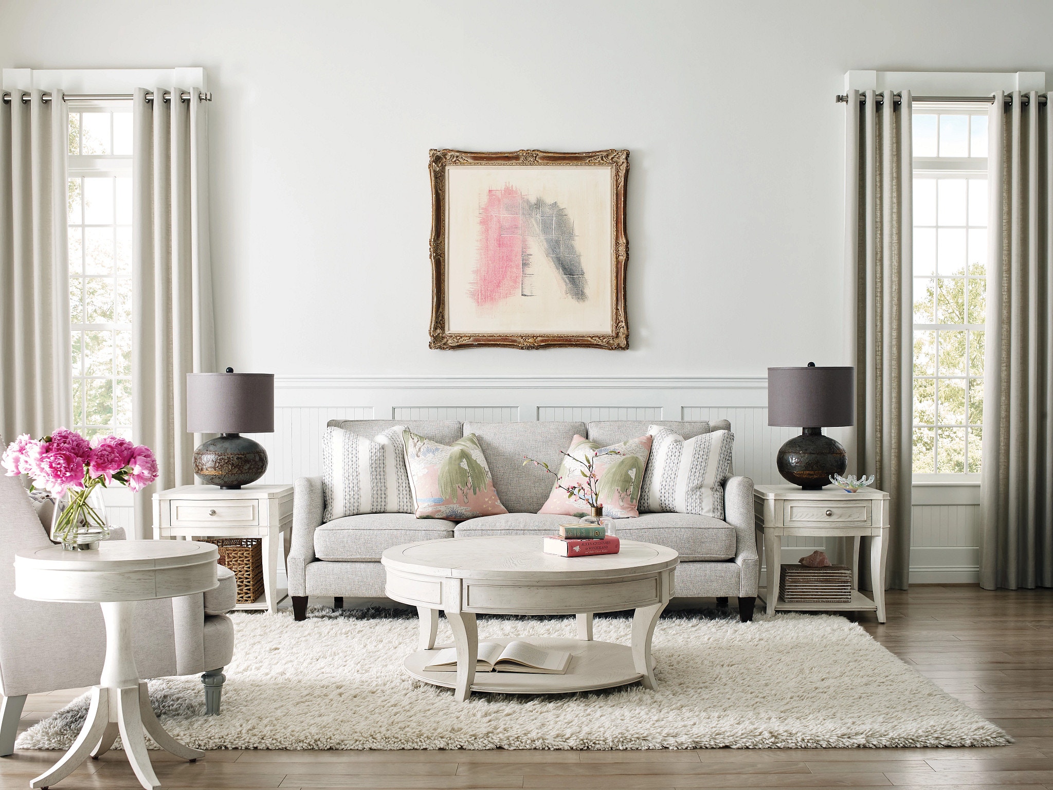 American Drew Living Room Marcella Round Coffee Table 266-911 - Carol ...