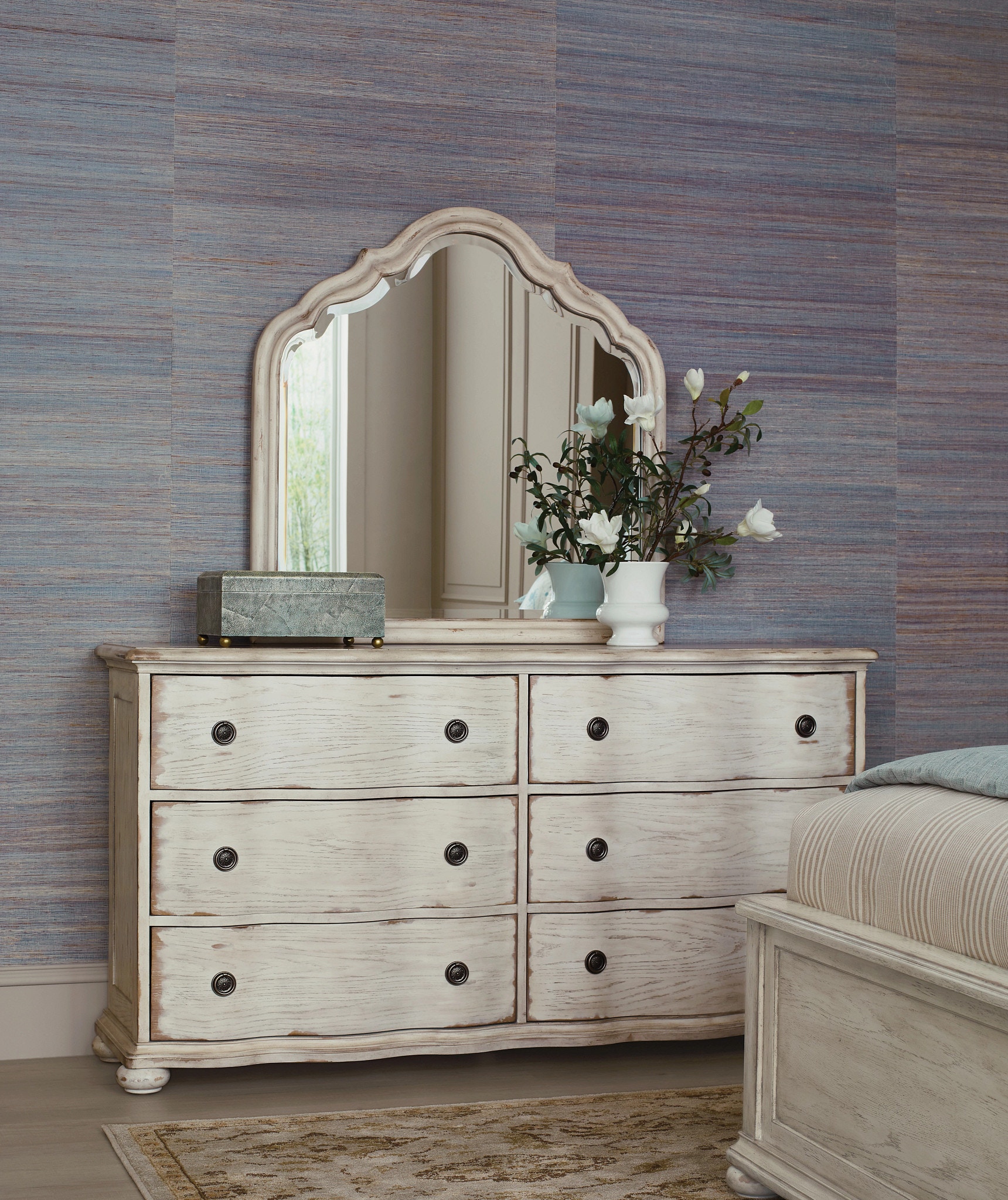 American Drew Bedroom Helene Six Drawer Dresser - Cre me 309-130C ...