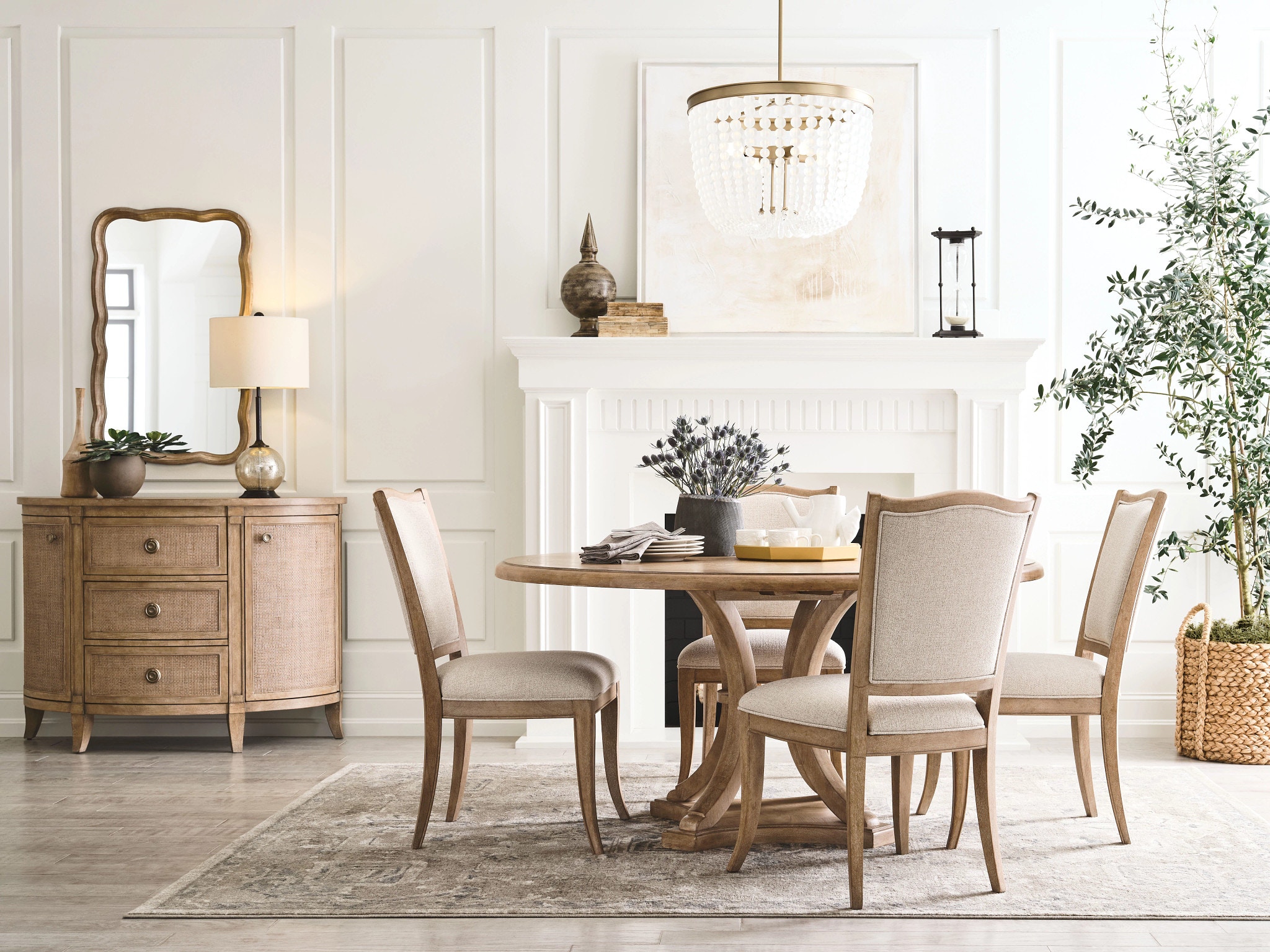 American Drew Casual Dining Midway Round Dining Table - Complete 483 ...