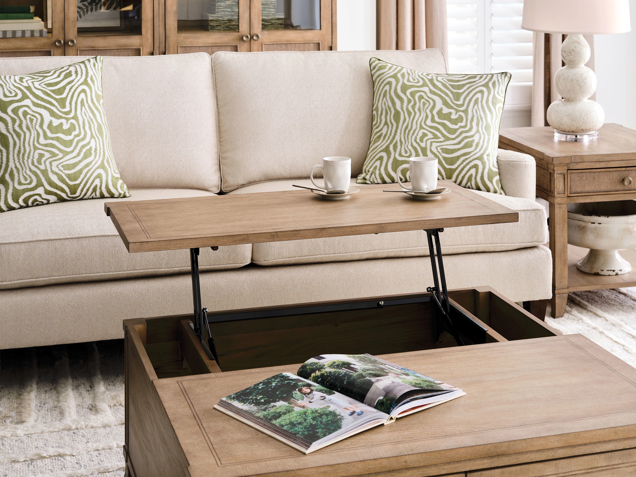 American Drew Living Room Woodfield Square Coffee Table 483-911 - Carol ...