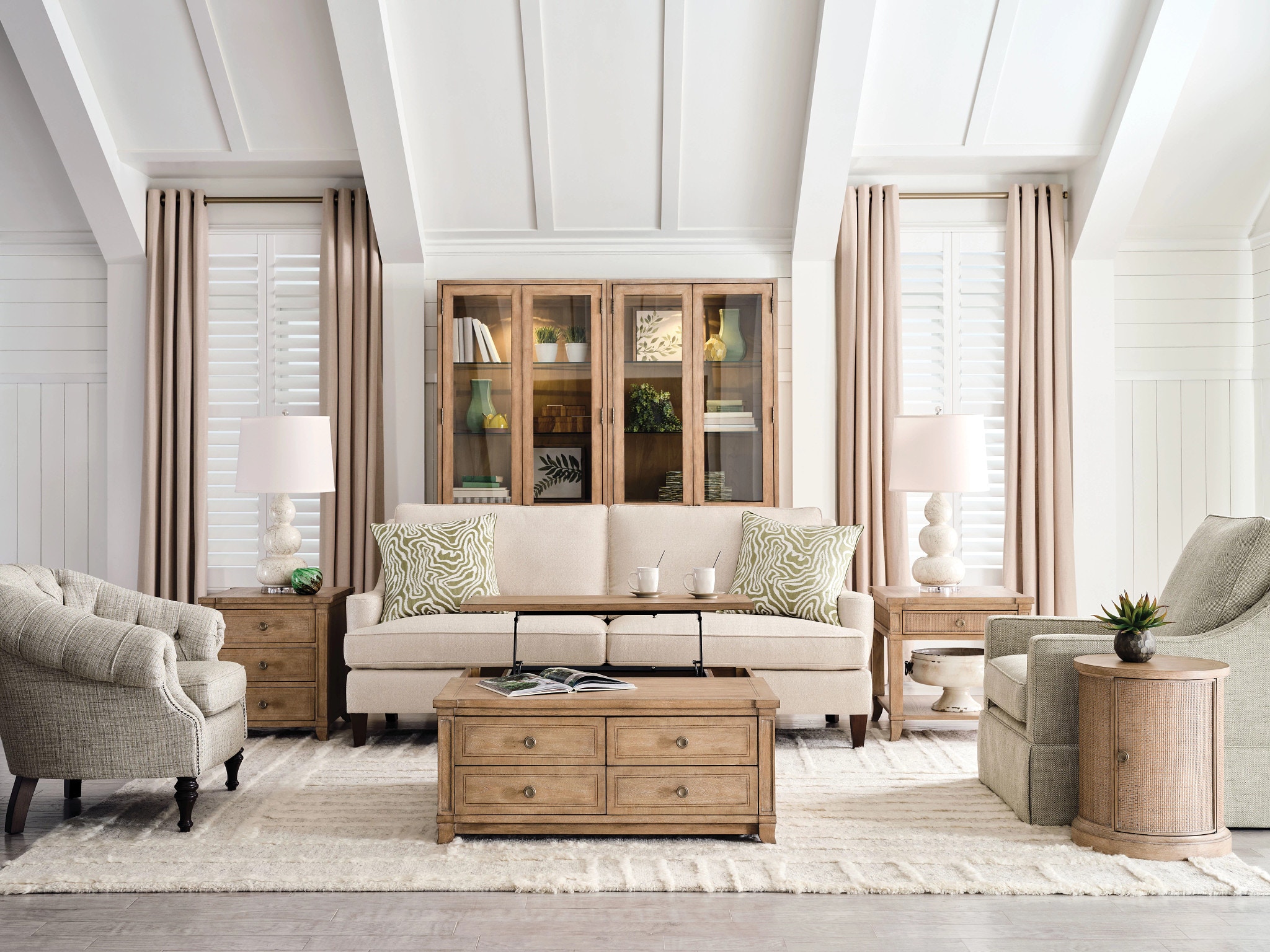 American Drew Living Room Woodfield Square Coffee Table 483-911 - Carol ...