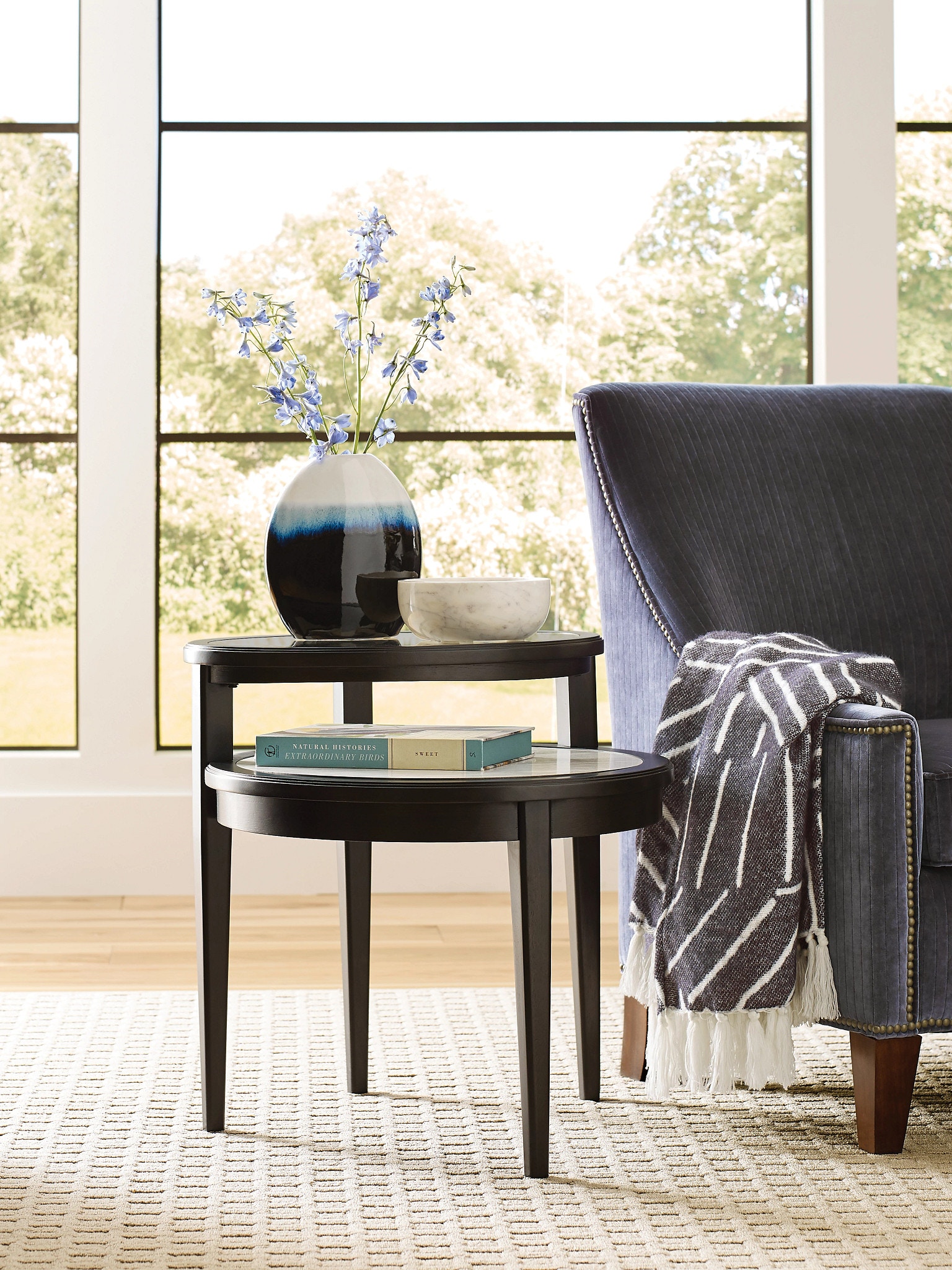 American Drew Living Room Showcase End Table 350-917 | Hickory Furniture Mart | Hickory, NC