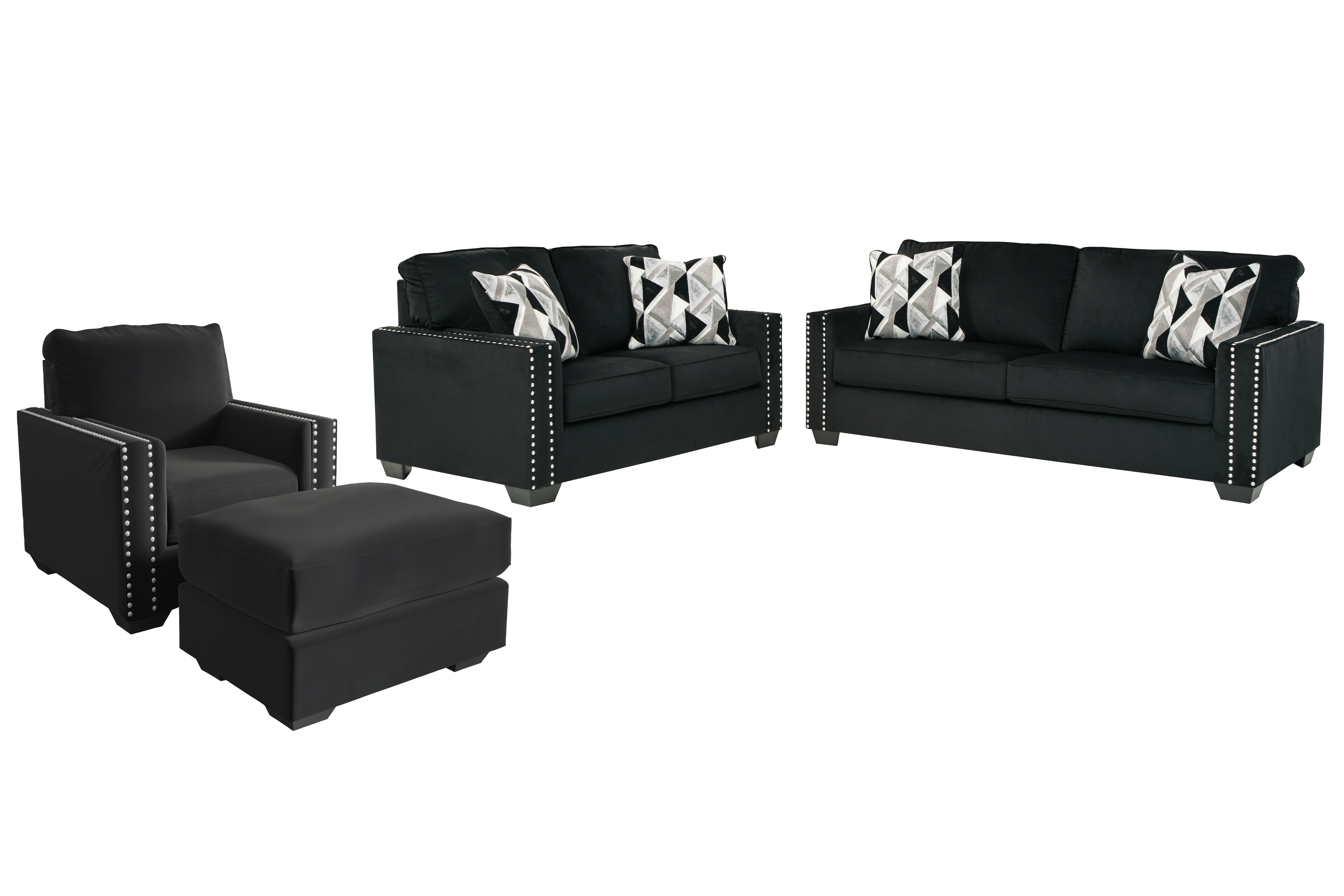 Ashley gleston onyx sofa and loveseat store